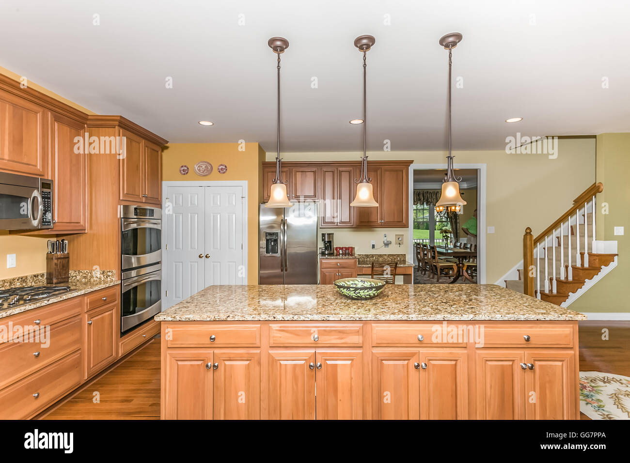 Modern kitchen typical of a North American home Stock Photo - Alamy