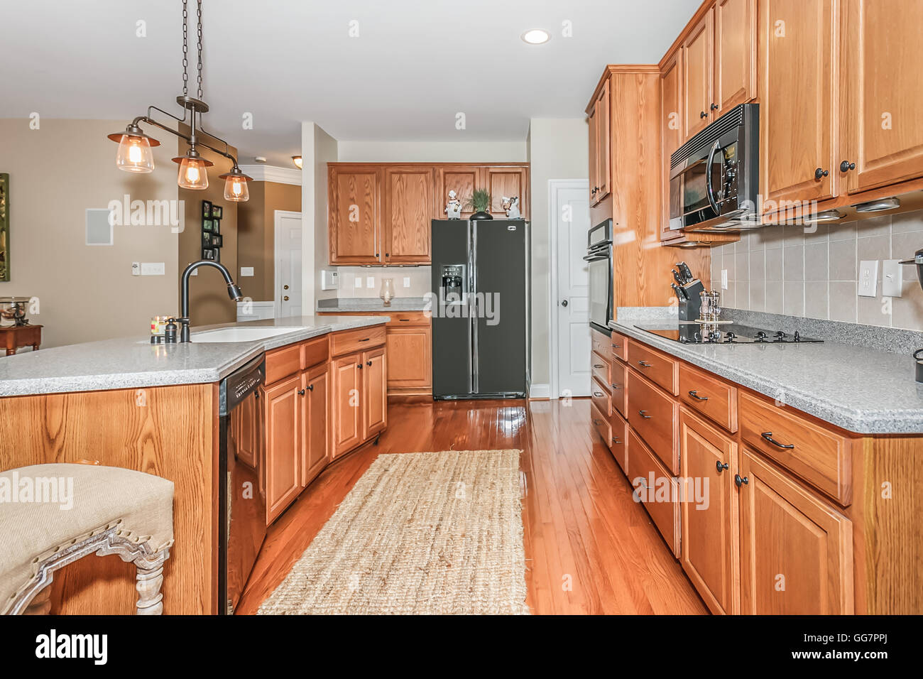 Modern kitchen typical of a North American home Stock Photo - Alamy