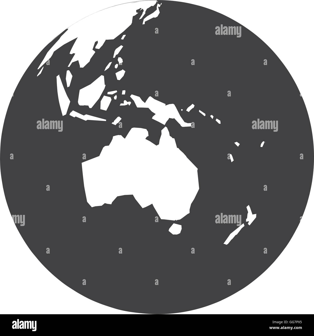 Planet map earth world sphere icon. Vector graphic Stock Vector Image ...