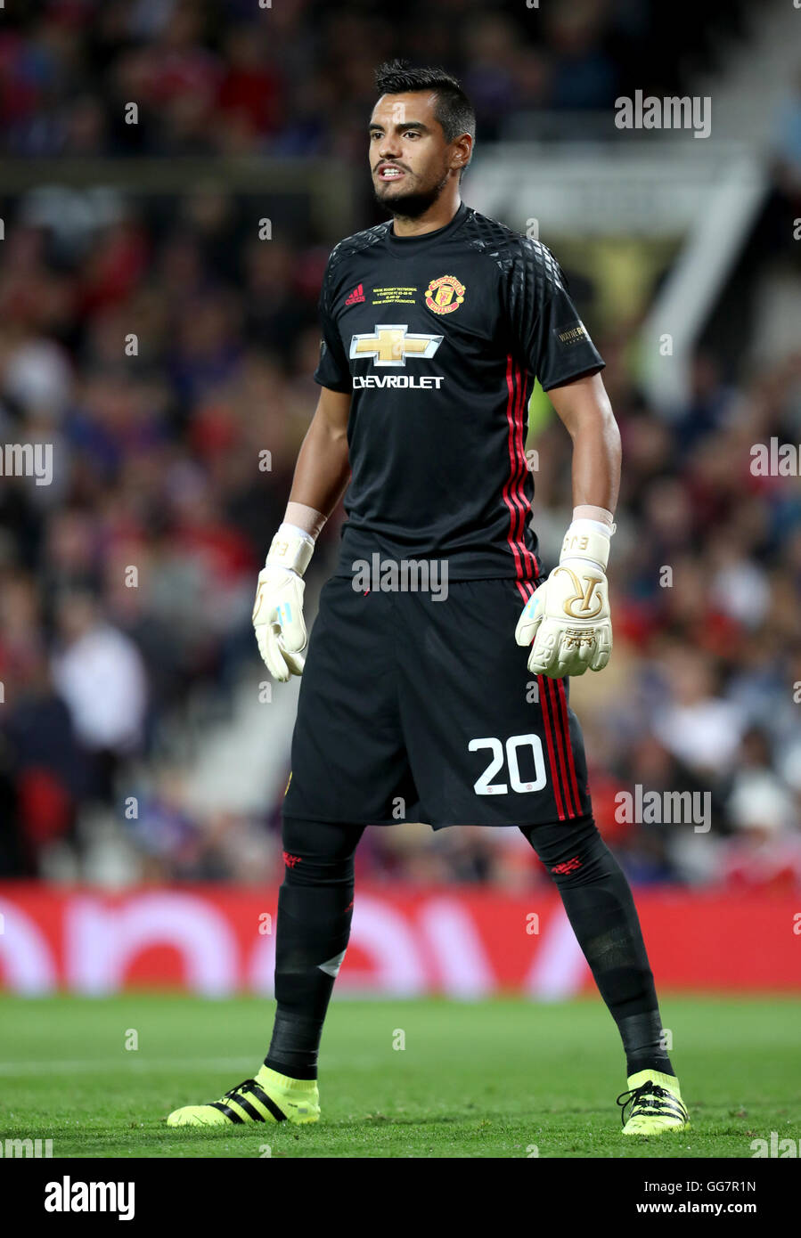 Manchester United goalkeeper Sergio Romero during Wayne Rooney's ...