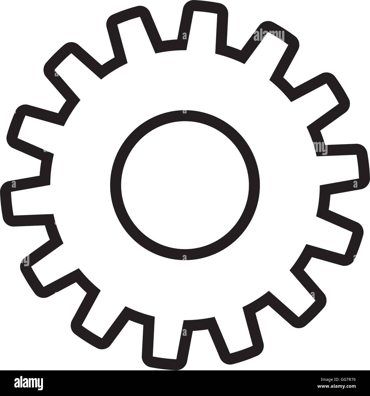 Gear cog circle machine part icon. Vector graphic Stock Vector Image ...