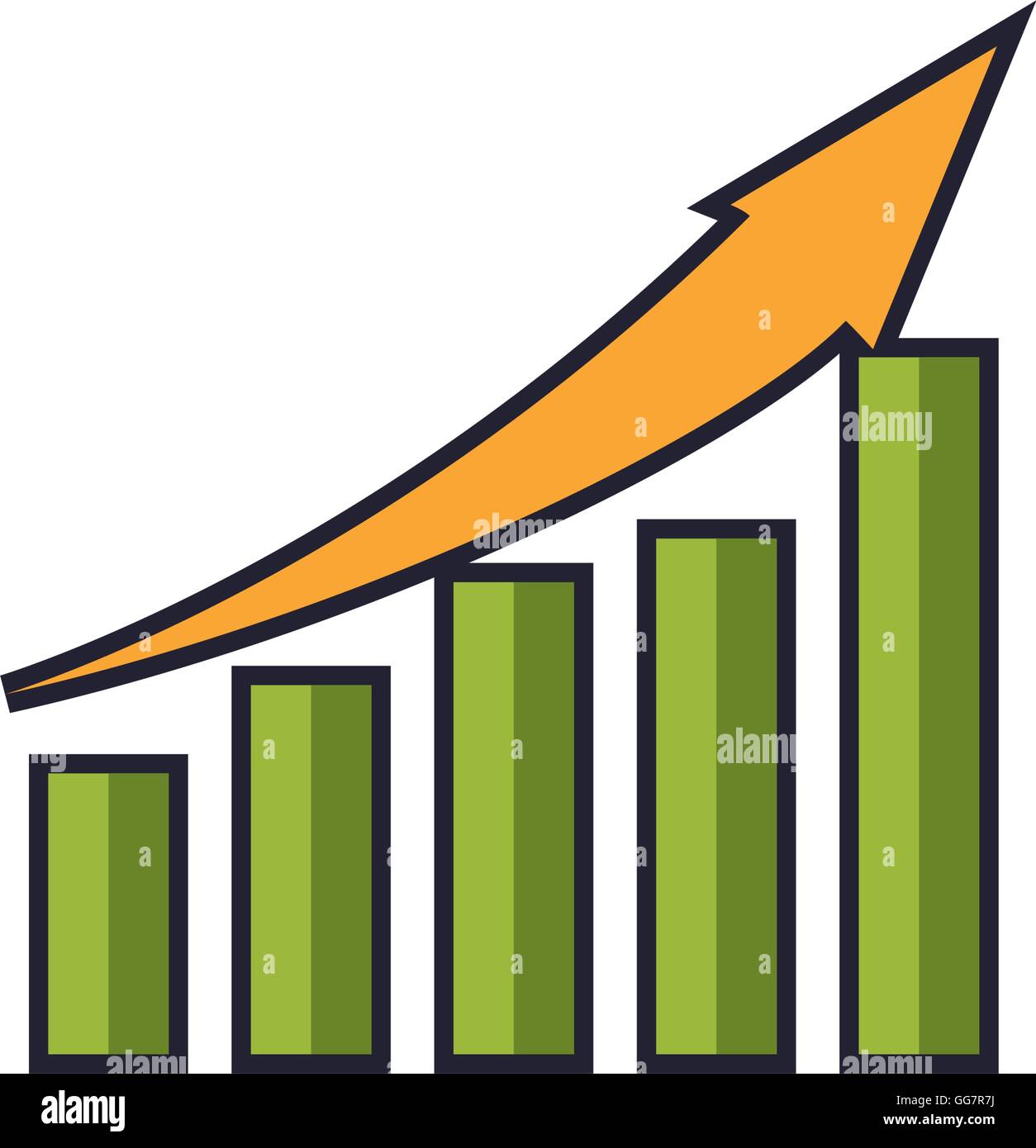 Bars arrow infographic icon. Vector graphic Stock Vector Image & Art ...