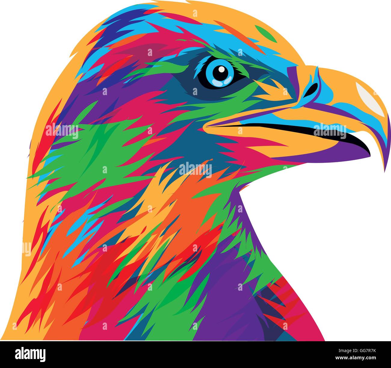 colorful eagle drawing icon Stock Vector Image & Art - Alamy