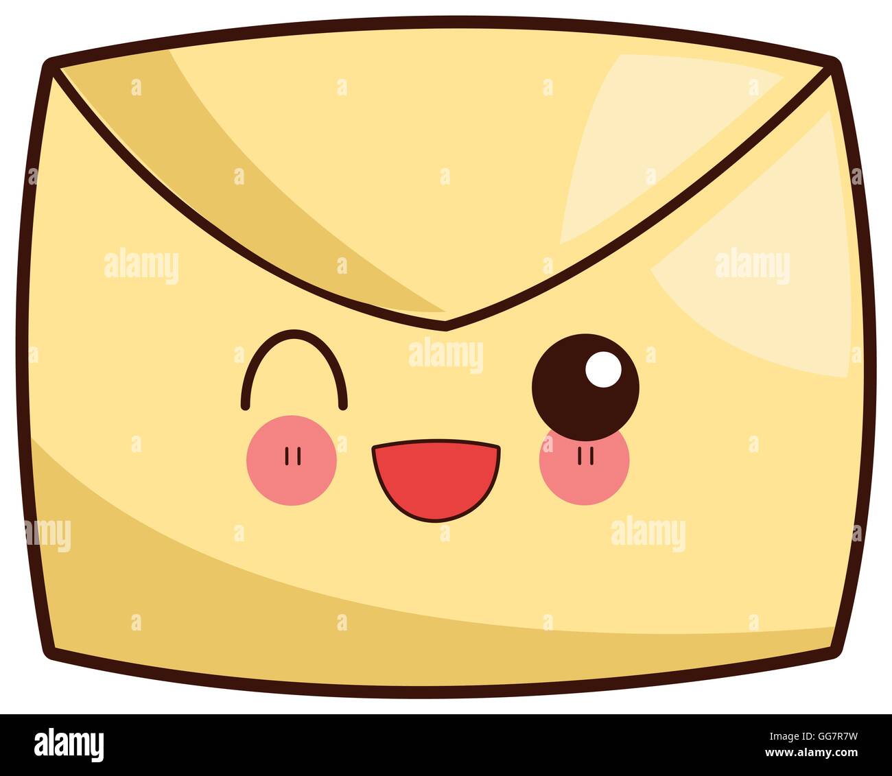 kawaii envelope icon Stock Vector Image & Art - Alamy