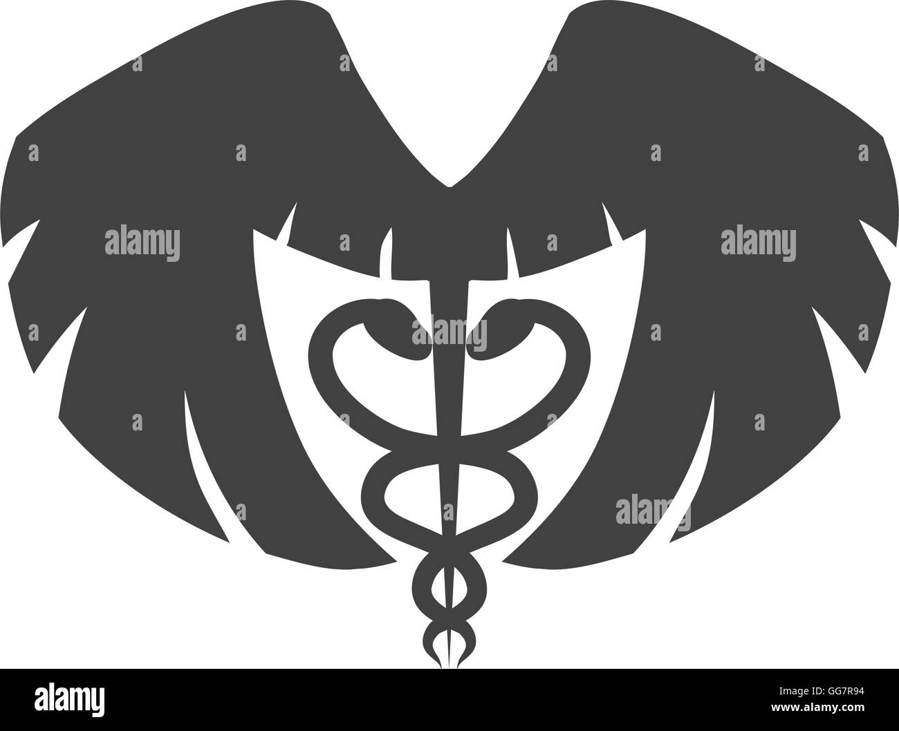 Caduceus wings medical health care icon. Vector graphic Stock Vector ...