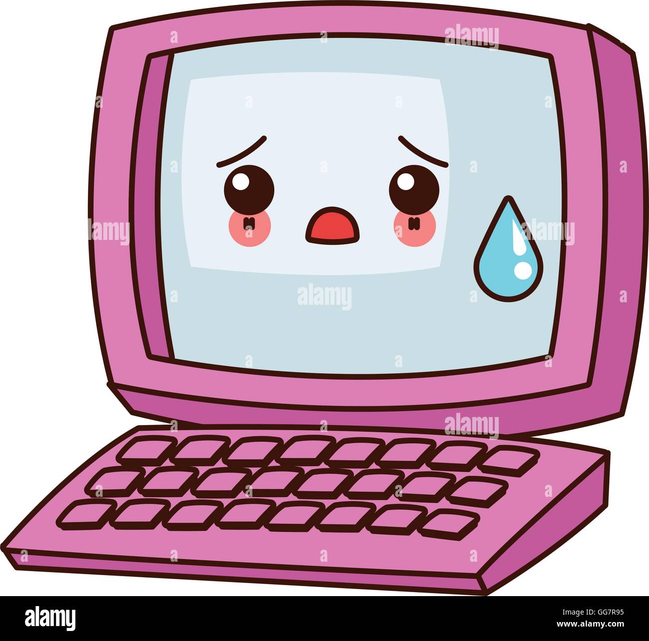 kawaii computer icon Stock Vector Image & Art - Alamy