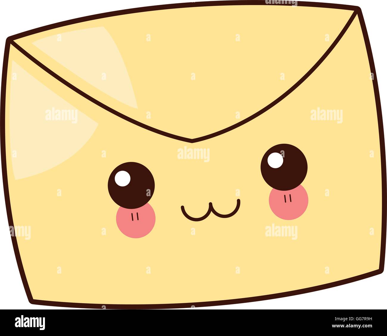 kawaii envelope icon Stock Vector Image & Art - Alamy