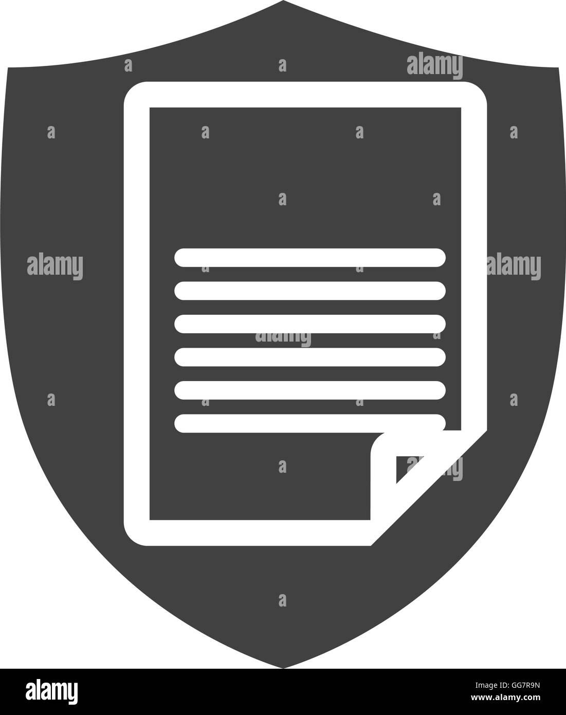 Document shield information data paper icon. Vector graphic Stock ...