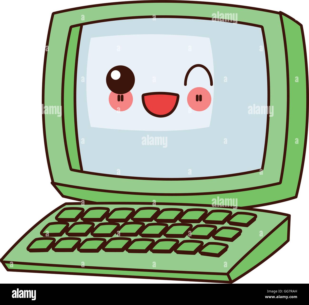 kawaii computer icon Stock Vector Image & Art - Alamy