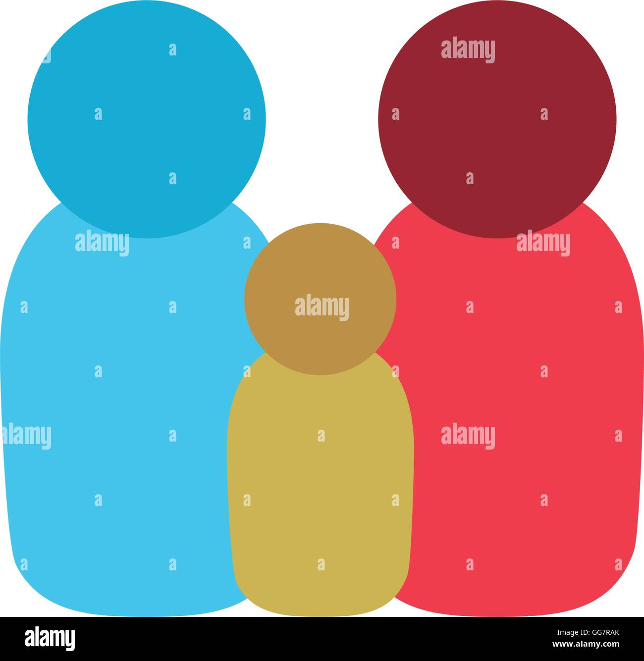 People abstract family person icon. Vector graphic Stock Vector Image ...