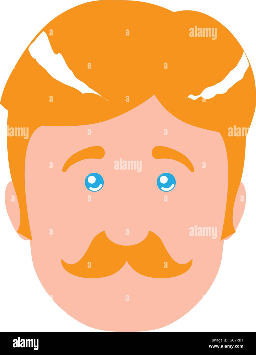 Man male person mustache head icon. Vector graphic Stock Vector Image ...