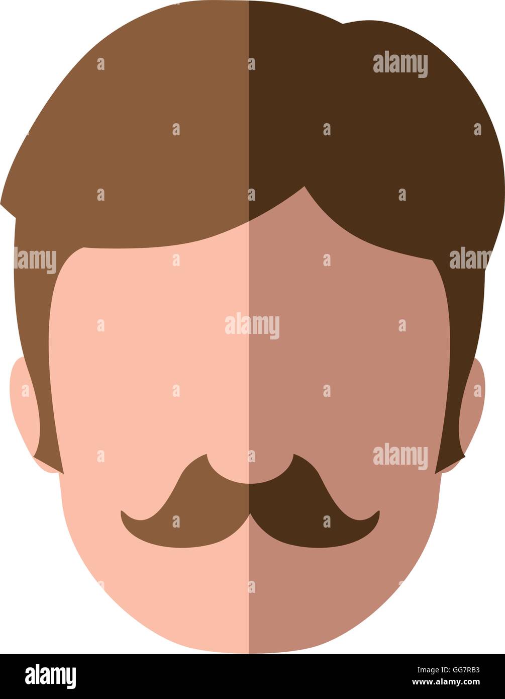 Man male person mustache head icon. Vector graphic Stock Vector Image ...