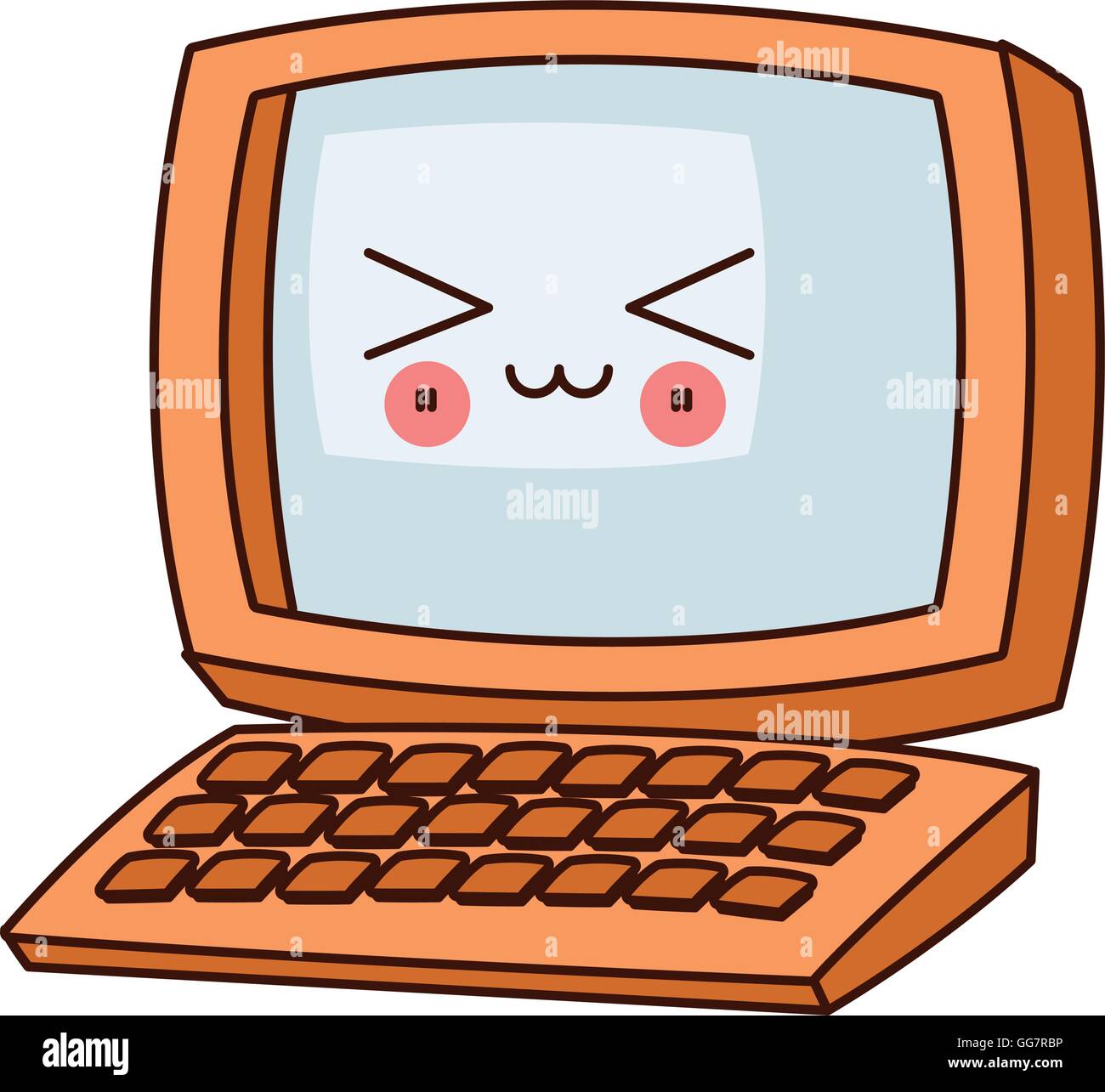 kawaii computer icon Stock Vector Image & Art - Alamy