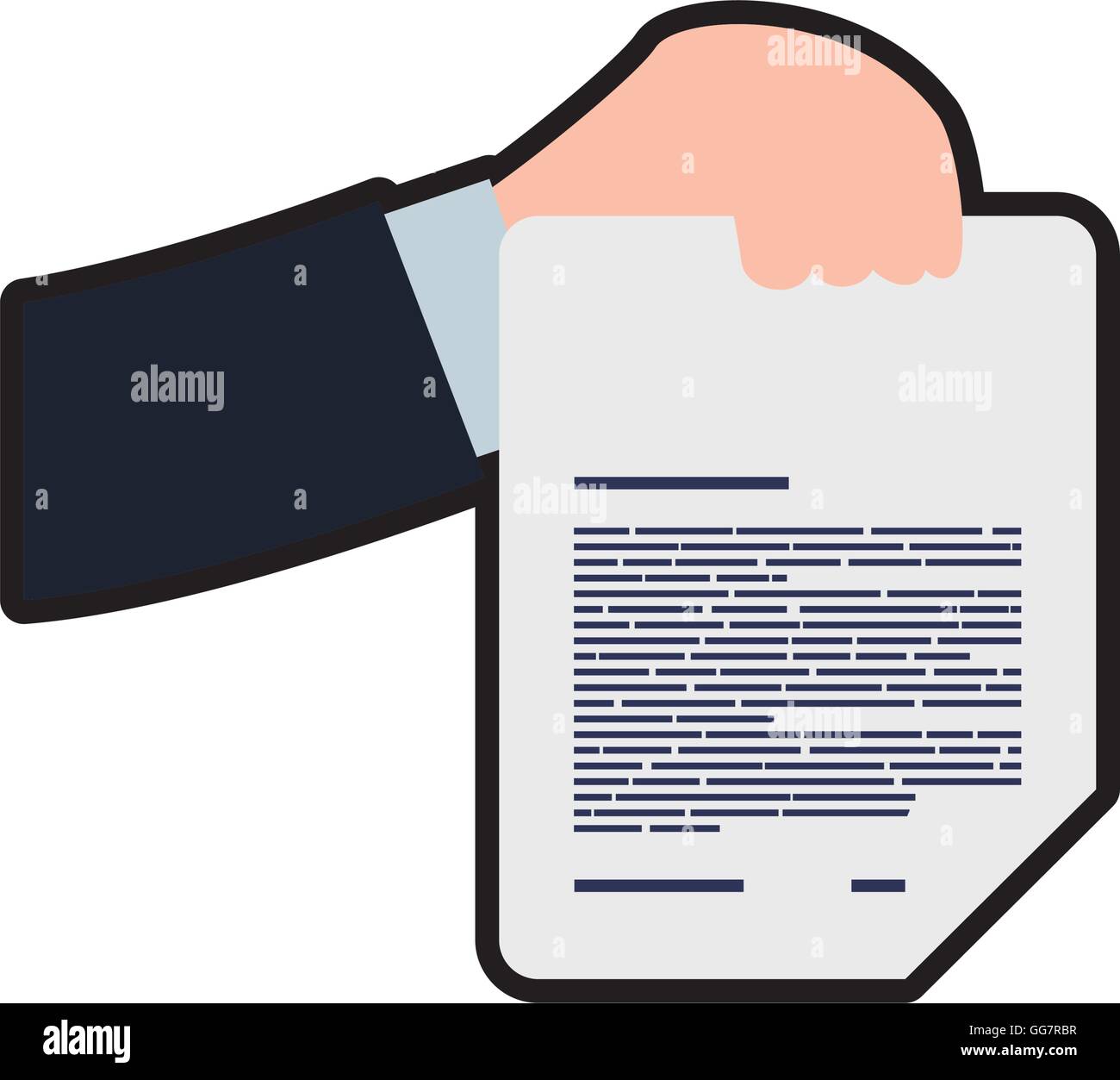 Document hand information data icon. Vector graphic Stock Vector Image ...
