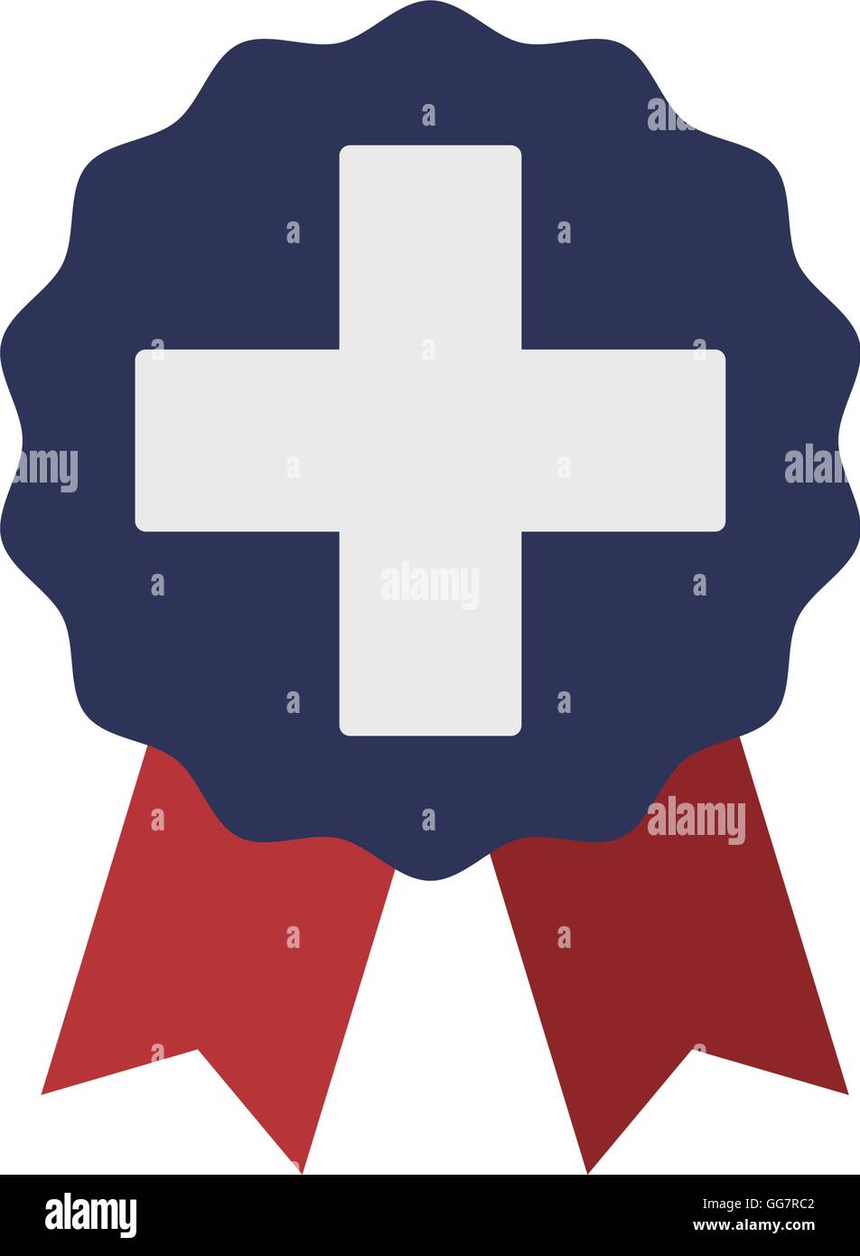 Cross seal stamp medical health care icon. Vector graphic Stock Vector ...