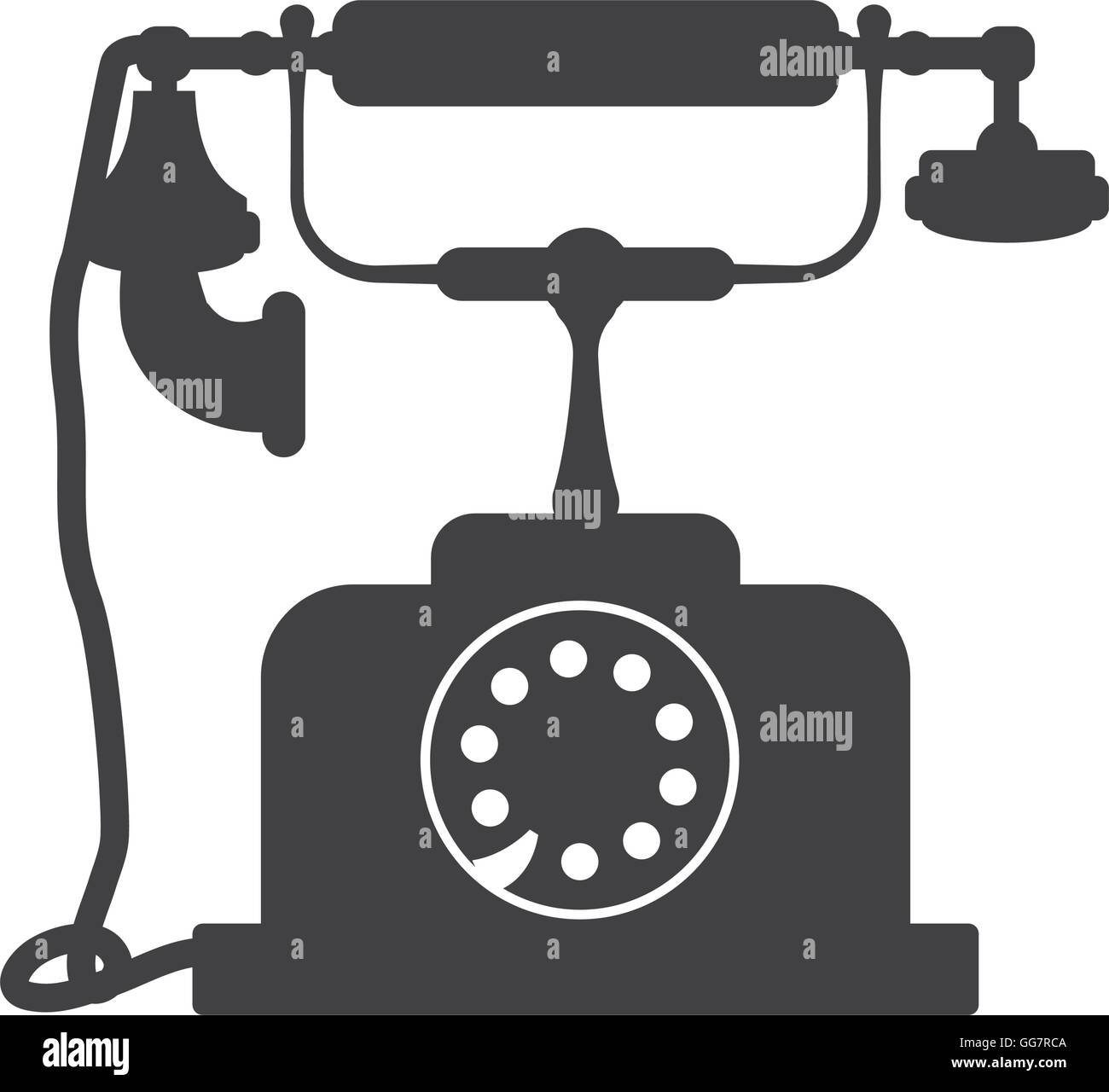 Phone technology retro vintage icon. Vector graphic Stock Vector Image ...