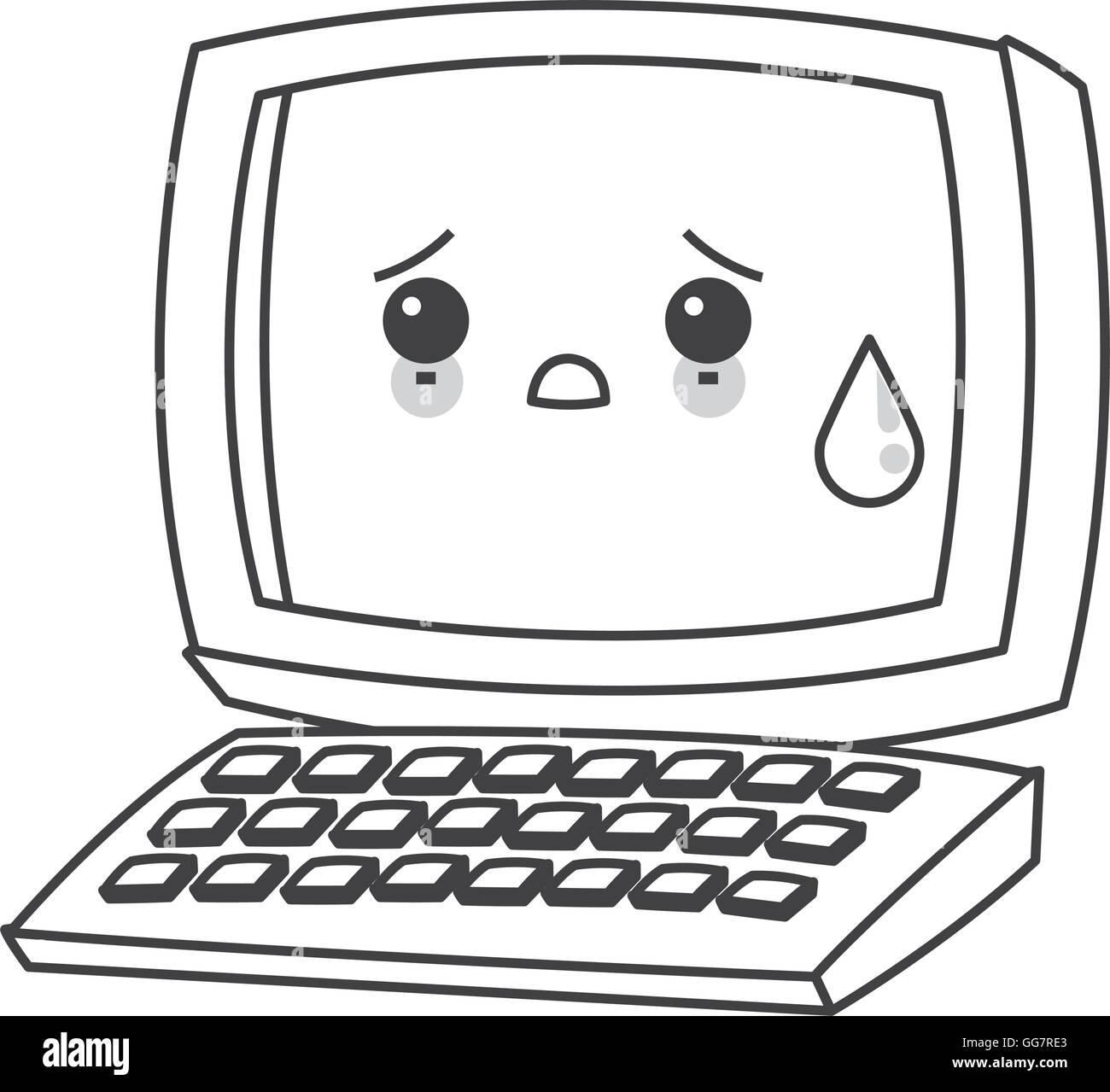 kawaii computer icon Stock Vector Image & Art - Alamy