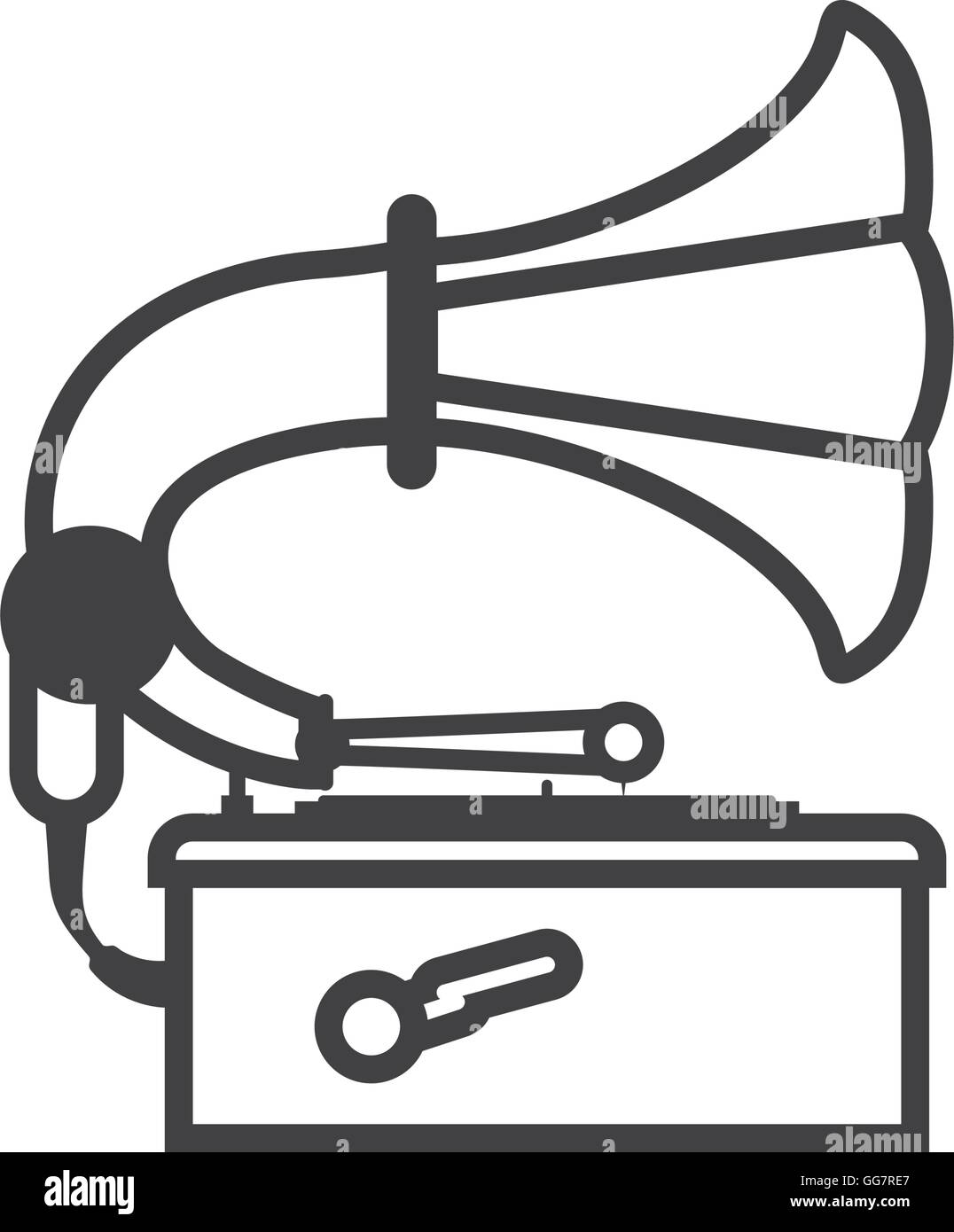 Gramaphone technology retro vintage icon. Vector graphic Stock Vector ...