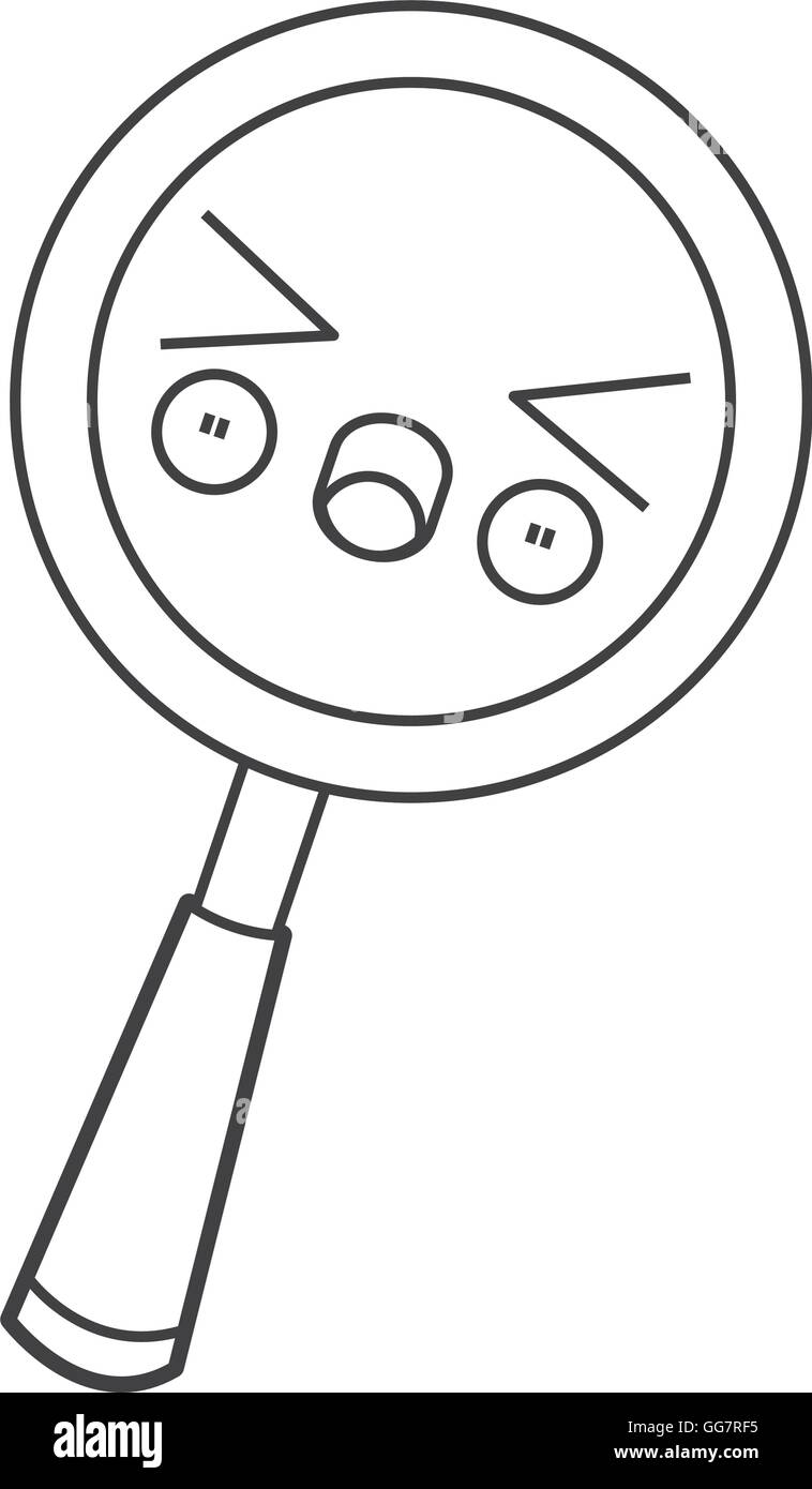 kawaii magnifying glass icon Stock Vector Image & Art - Alamy