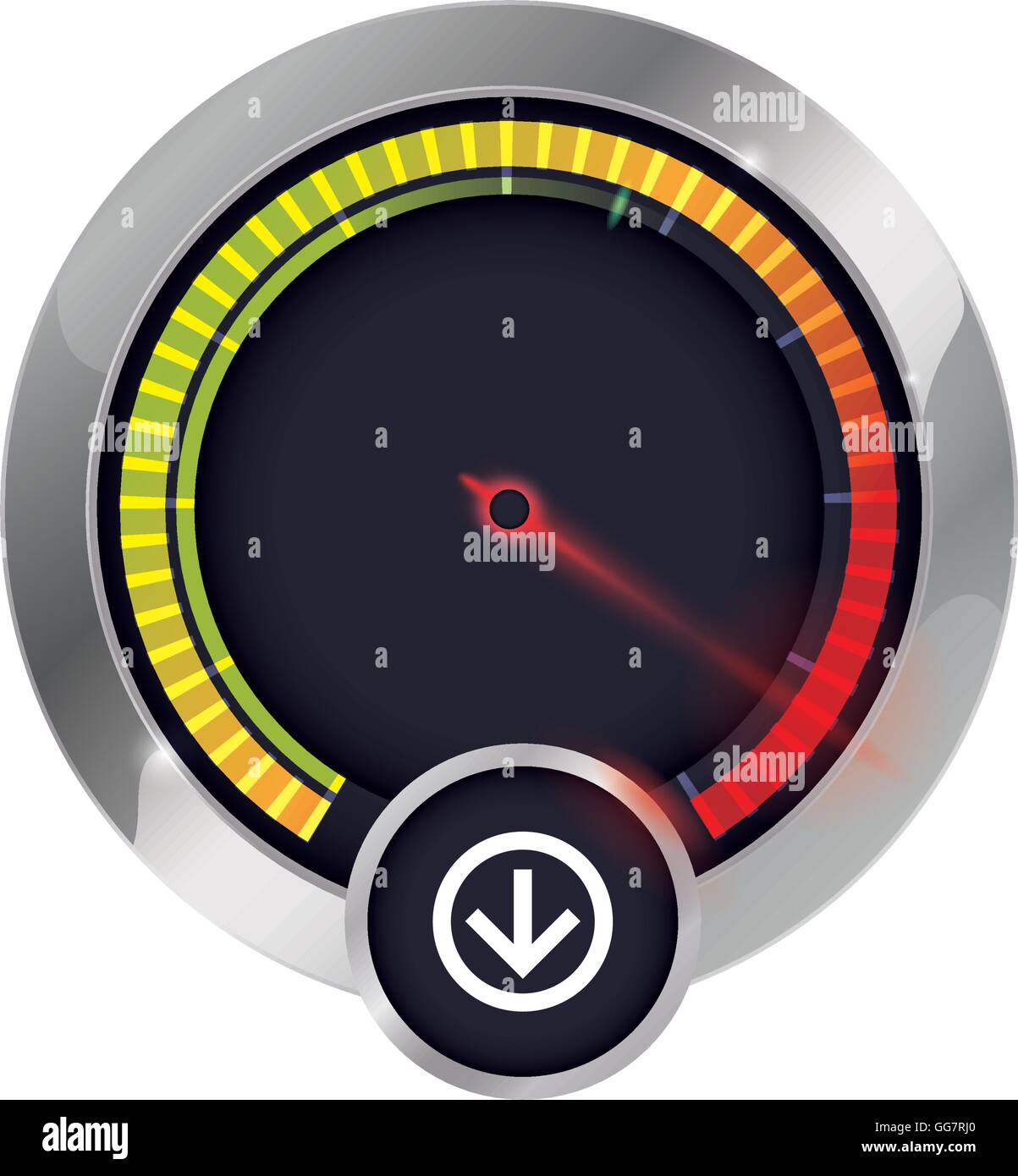 Gauge transportation kilometer speed icon. Vector graphic Stock Vector ...