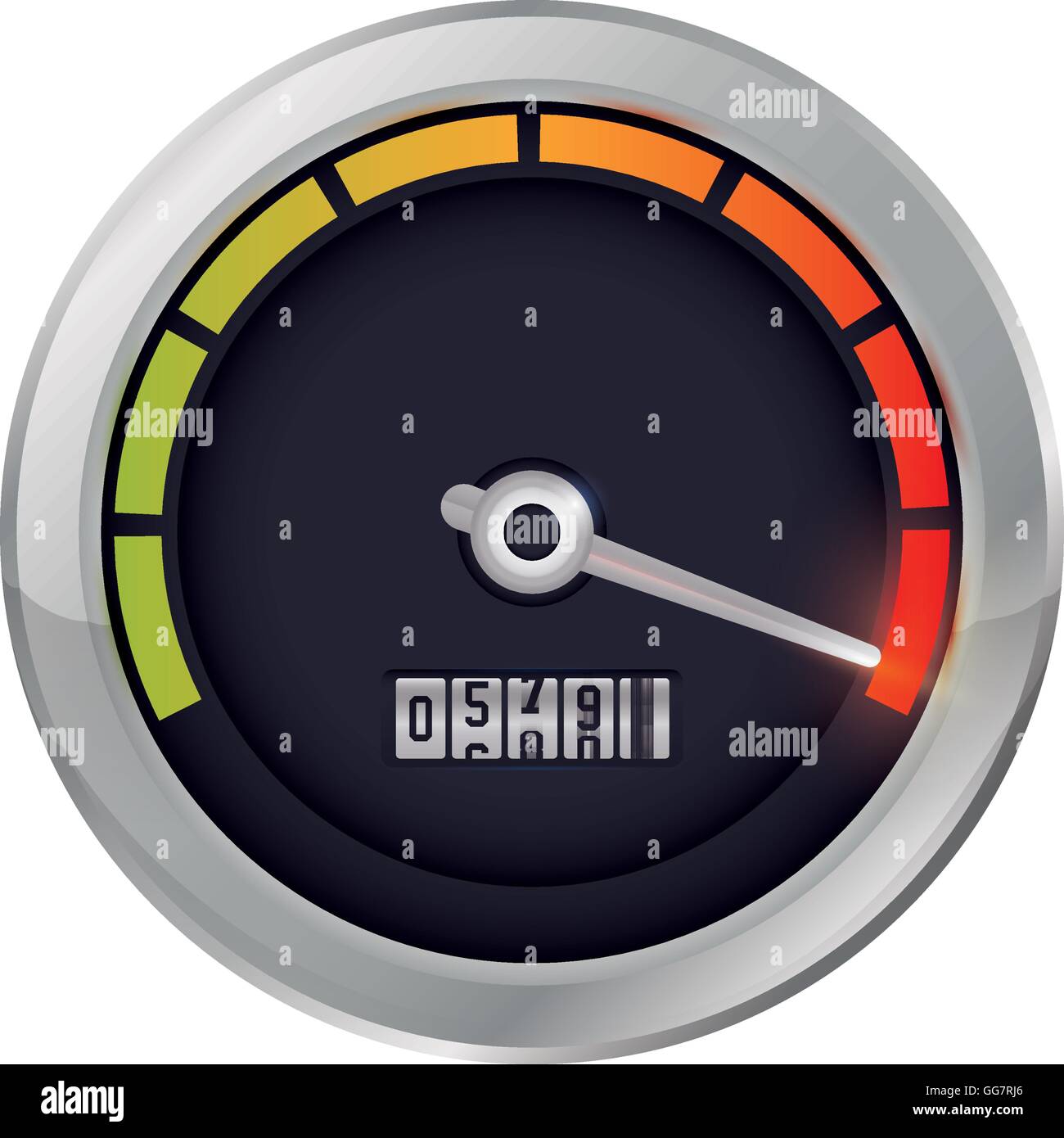 Gauge transportation kilometer speed icon. Vector graphic Stock Vector ...
