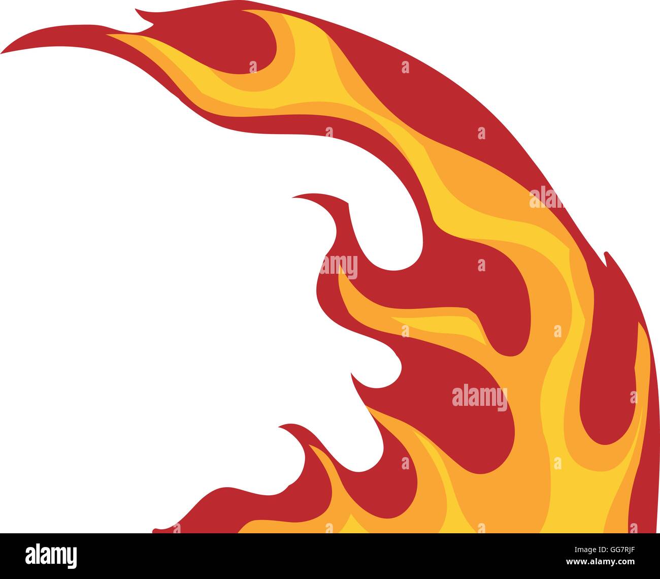 Flame fire hot curve icon hi-res stock photography and images - Alamy