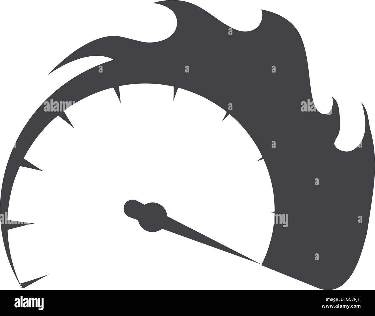 Gauge transportation kilometer speed icon. Vector graphic Stock Vector ...