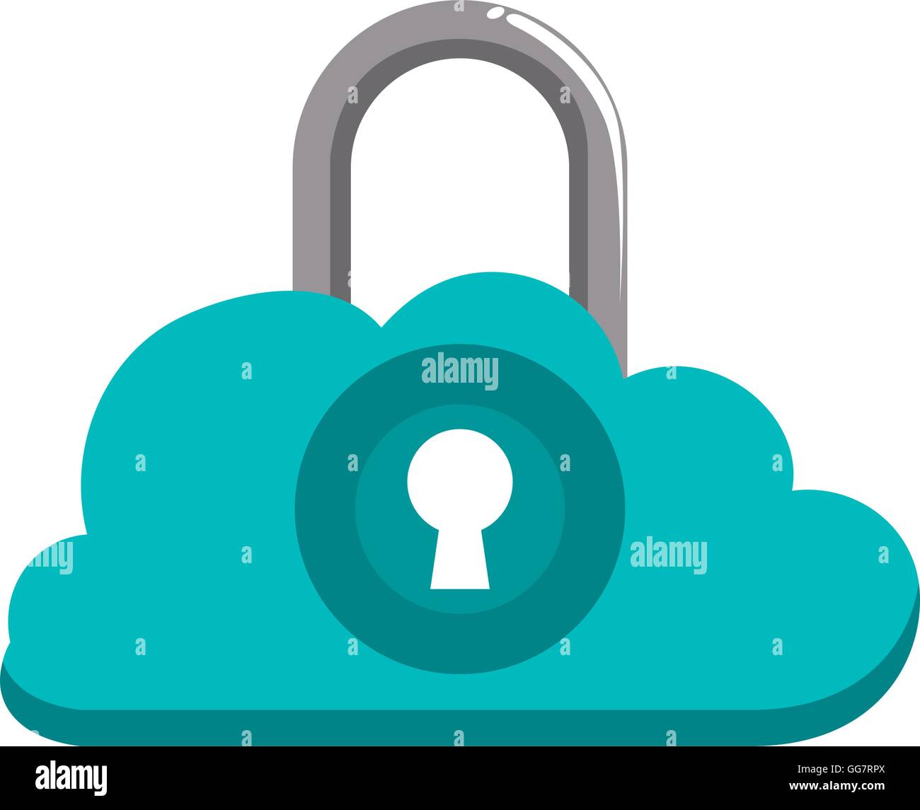 Padlock cloud security system protection icon. Vector graphic Stock Vector Image & Art - Alamy