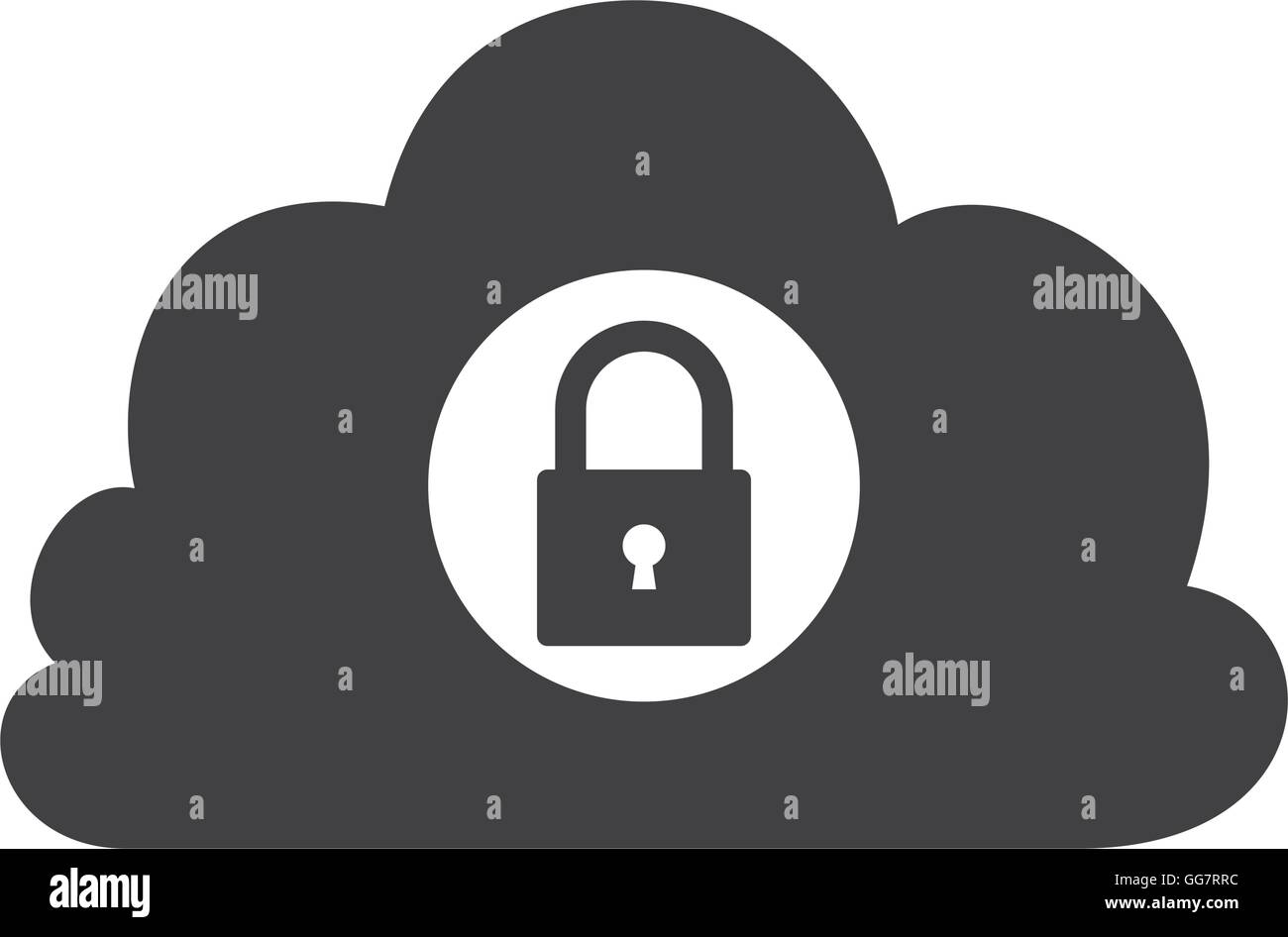 Padlock cloud security system protection icon. Vector graphic Stock Vector Image & Art - Alamy