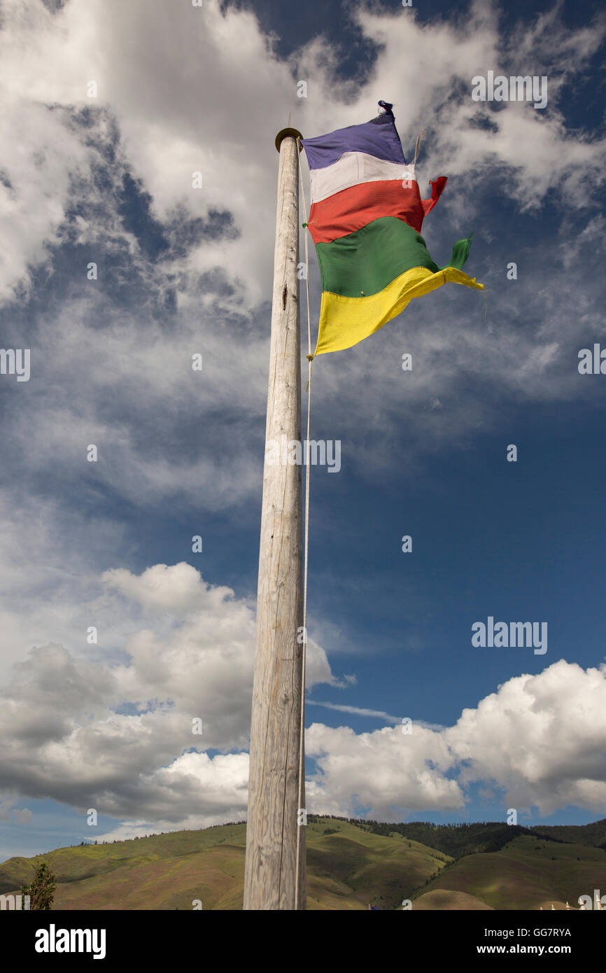 Prayer flags in the wind Stock Photo - Alamy