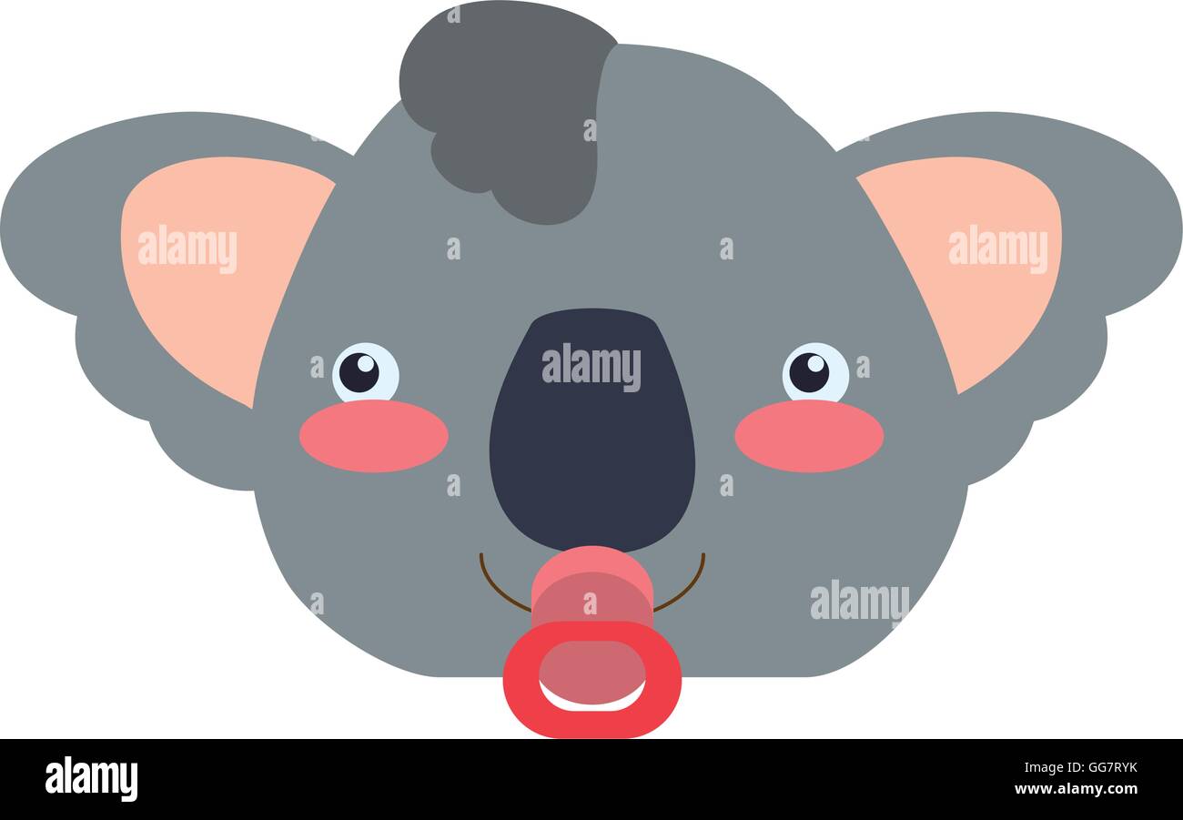 Koala cute animal little icon. Vector graphic Stock Vector Image & Art ...