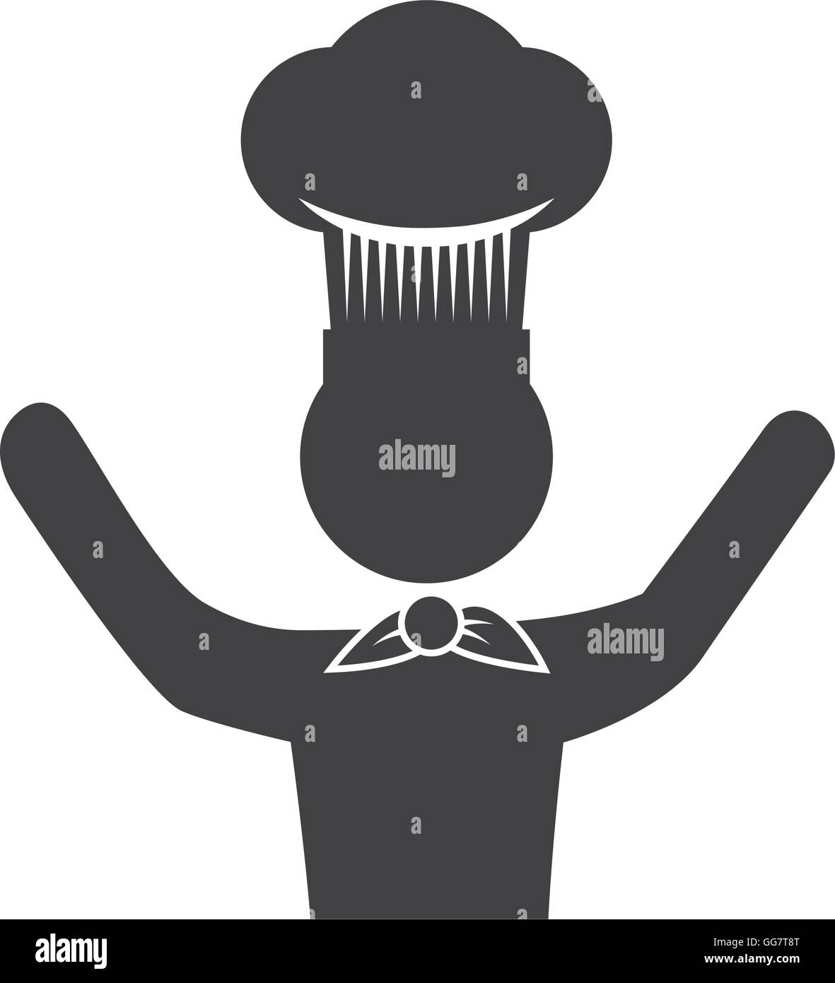 Chefs hat chef pictogram silhouette icon. Vector graphic Stock Vector ...