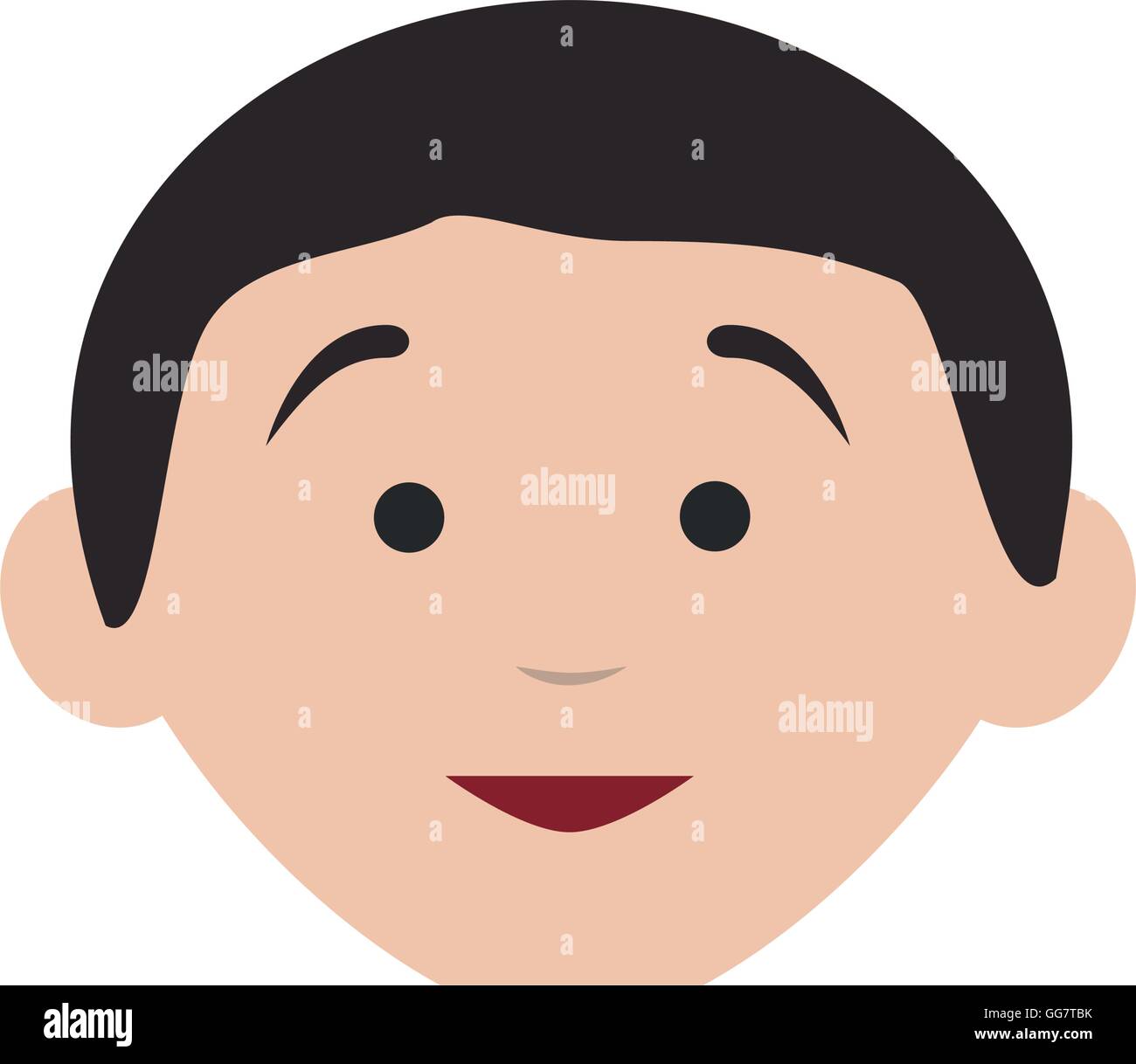 kid boy avatar head person icon. Vector graphic Stock Vector Image ...