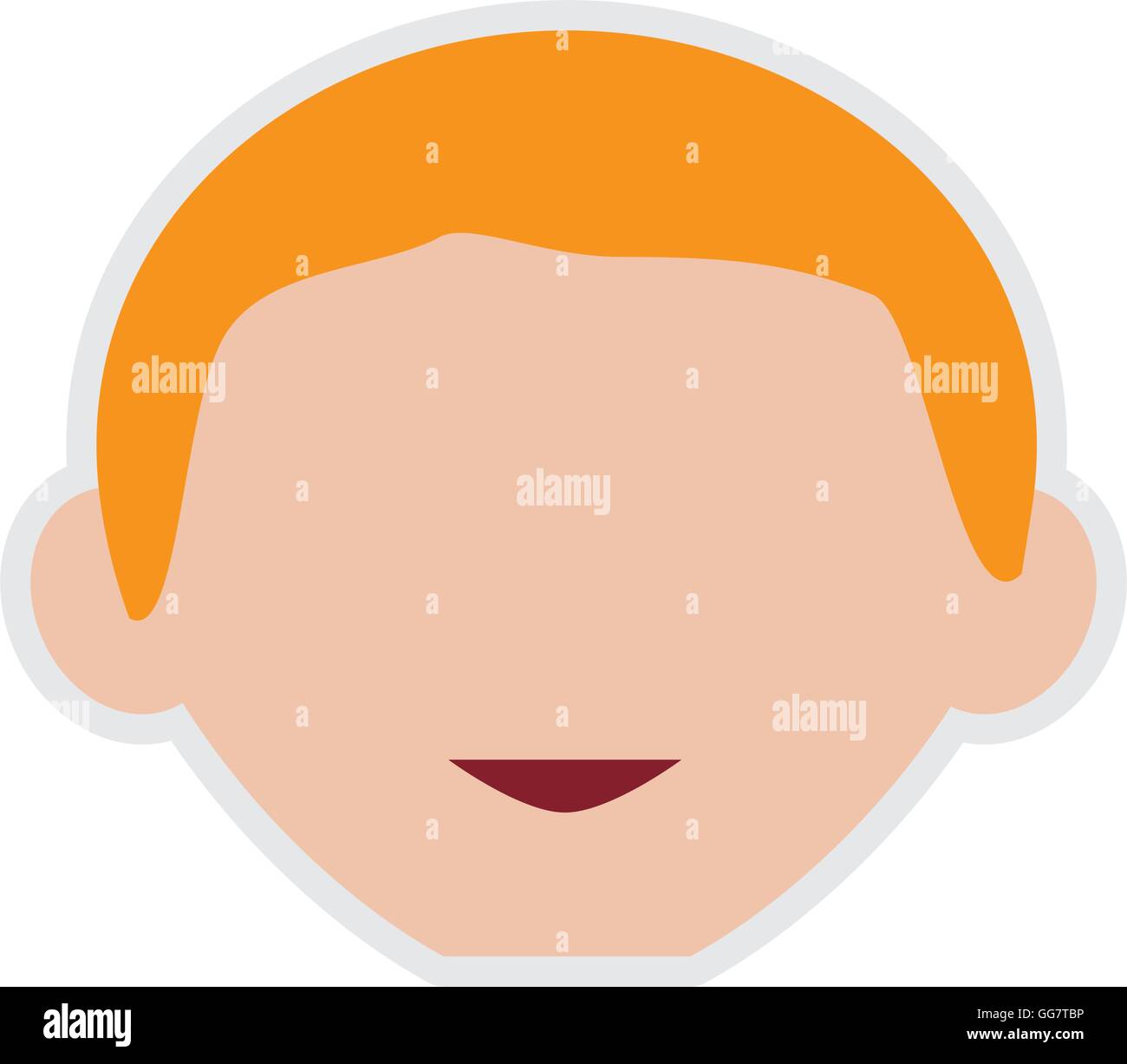 kid boy avatar head person icon. Vector graphic Stock Vector Image ...