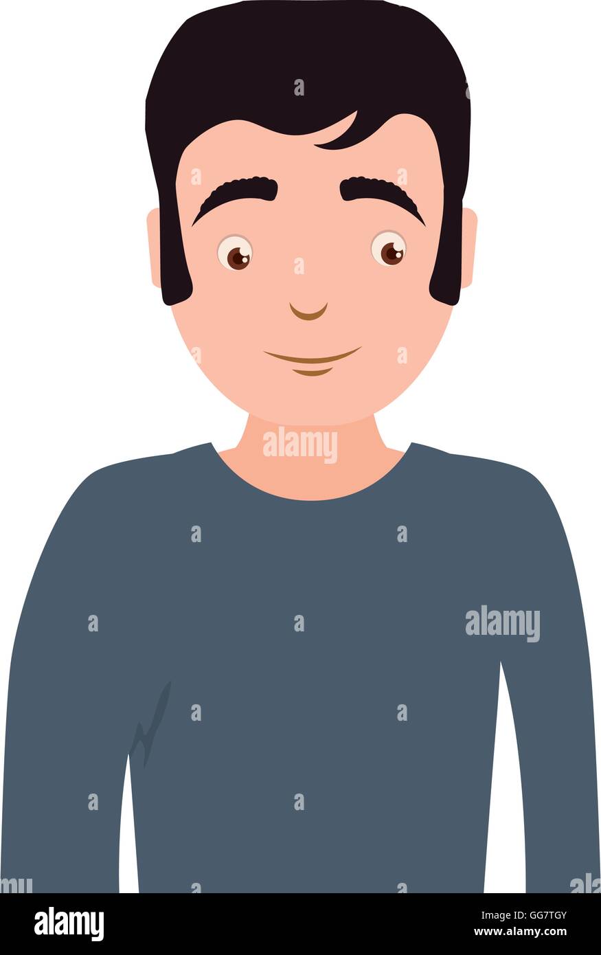 Man male avatar person people icon. Vector graphic Stock Vector Image ...