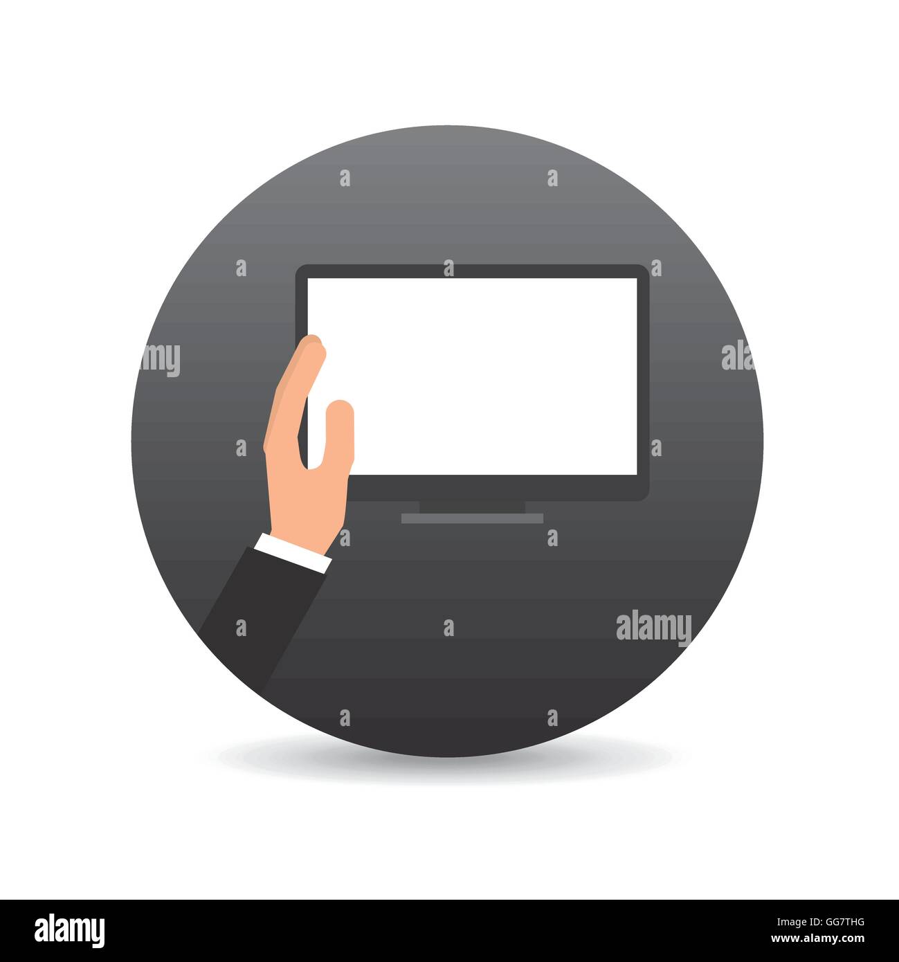 Hand holding futuristic tablet Stock Vector Images - Alamy