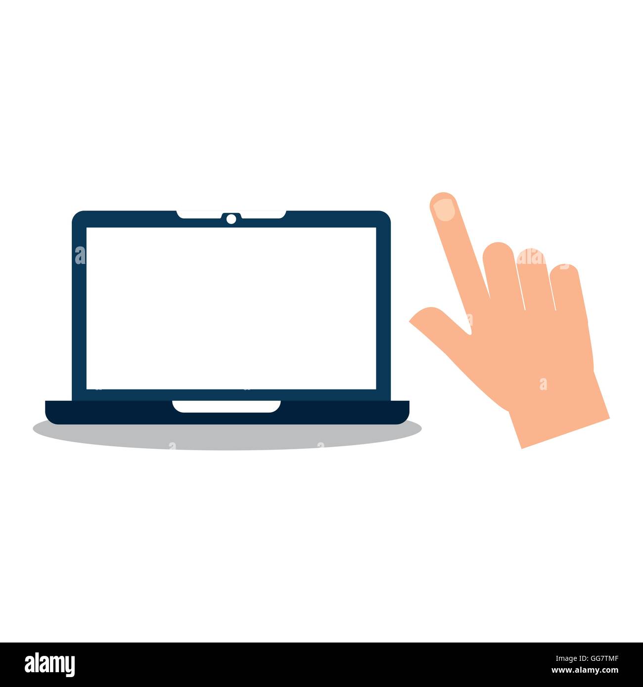 Hand holding futuristic tablet Stock Vector Images - Alamy