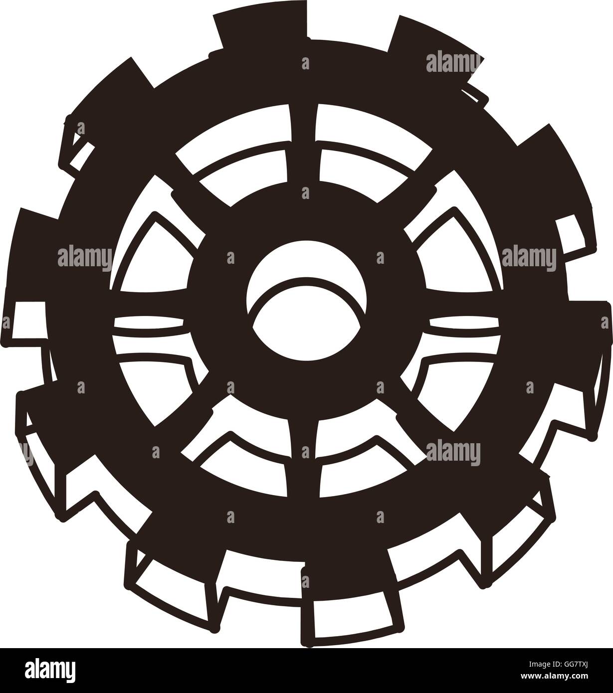 single gear icon Stock Vector Image & Art - Alamy