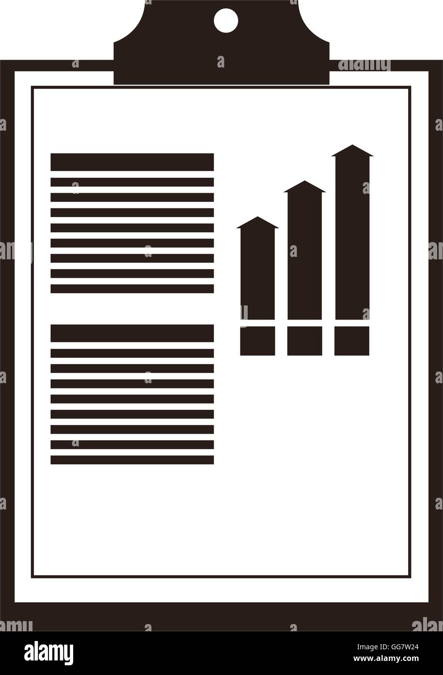 clipboard with graph icon Stock Vector Image & Art - Alamy
