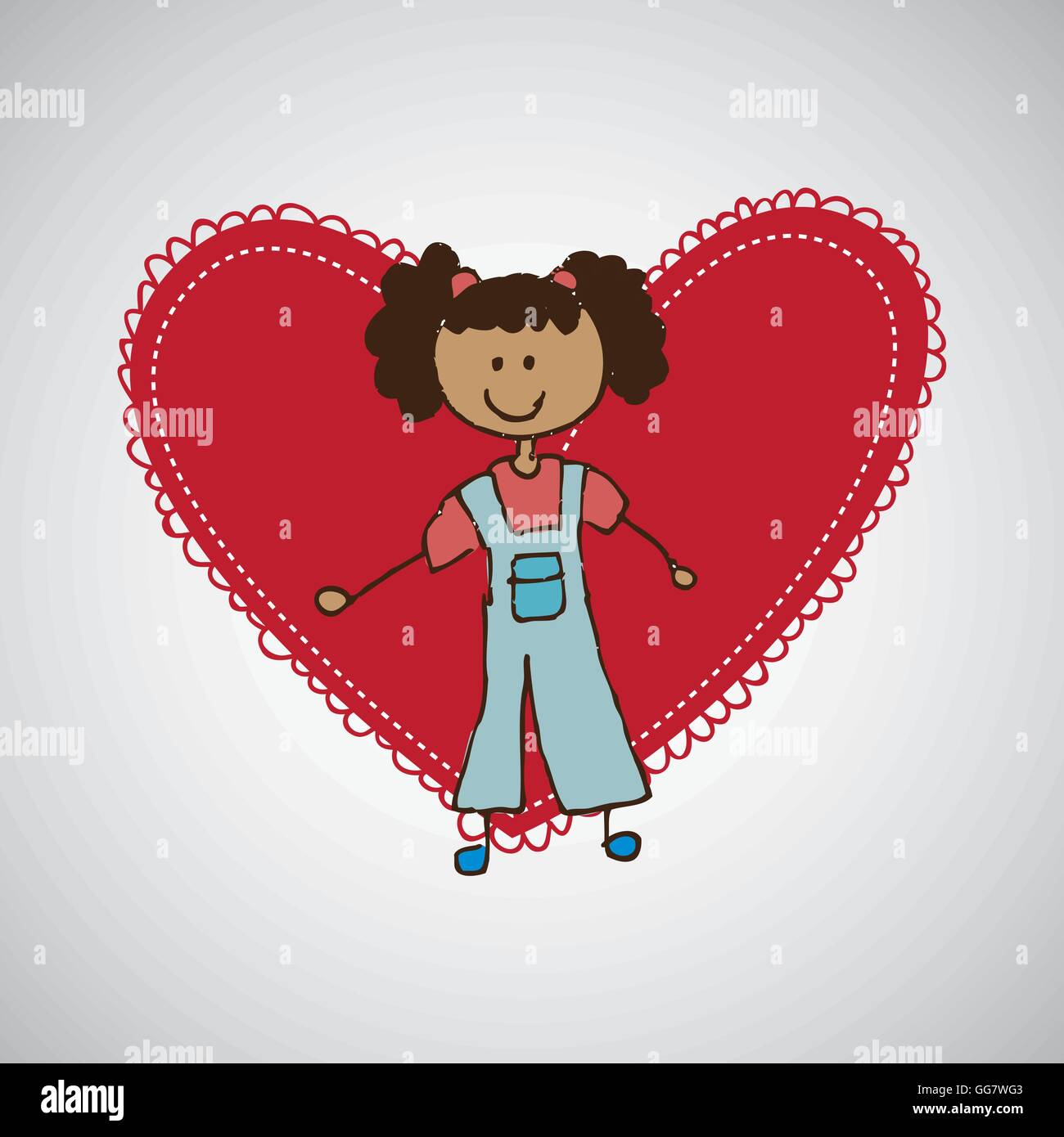 child with heart icon Stock Vector Image & Art - Alamy