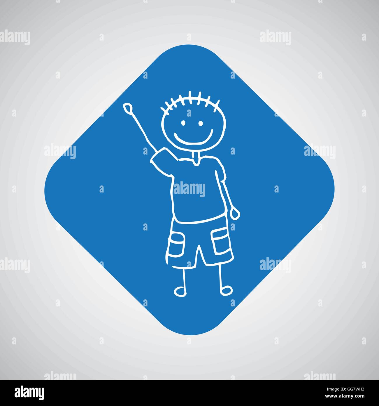 happy child icon Stock Vector Image & Art - Alamy