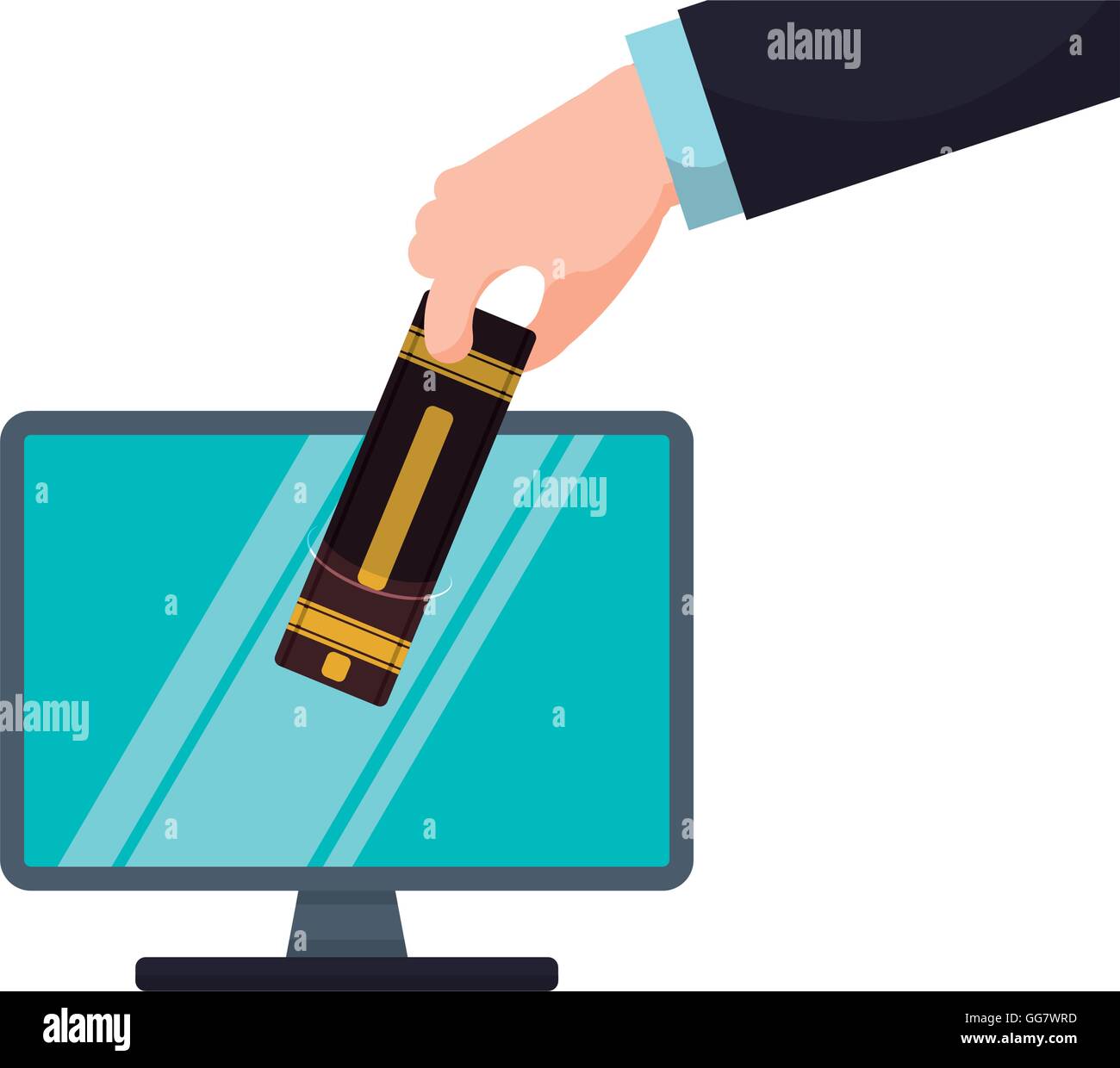 ebook computer online reading internet icon. Vector graphic Stock ...