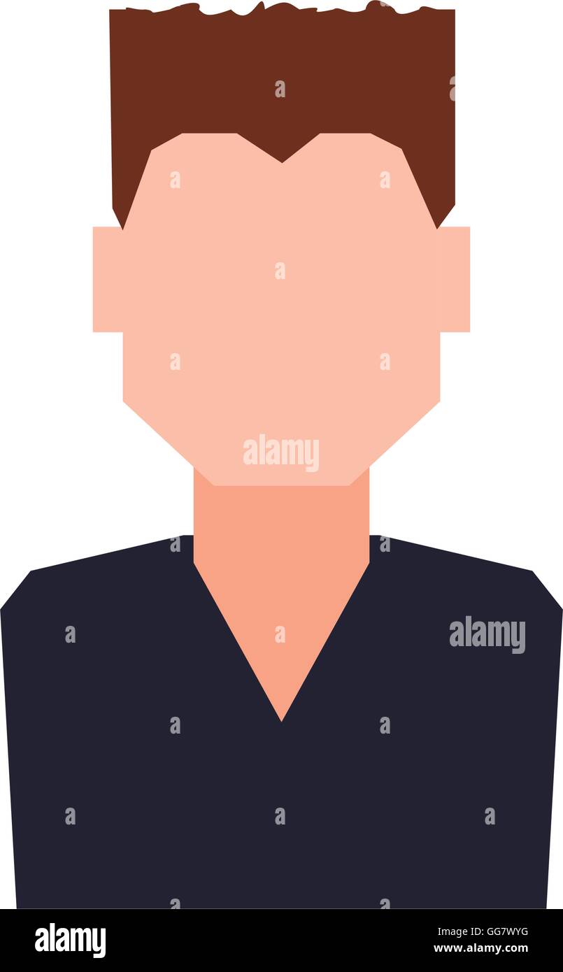 Man male avatar person people icon. Vector graphic Stock Vector Image ...