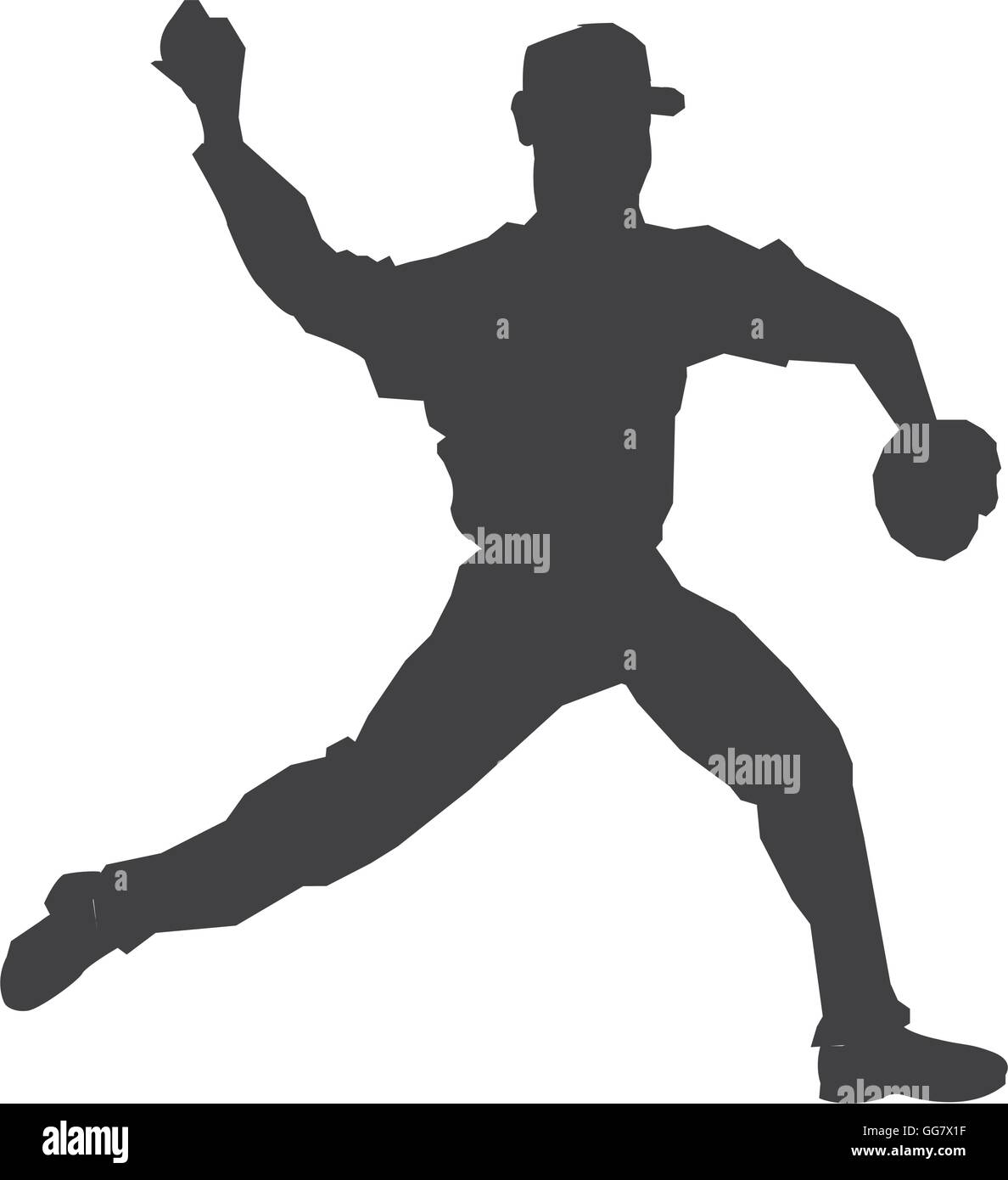 Baseball Batter Silhouette Facing Pitcher