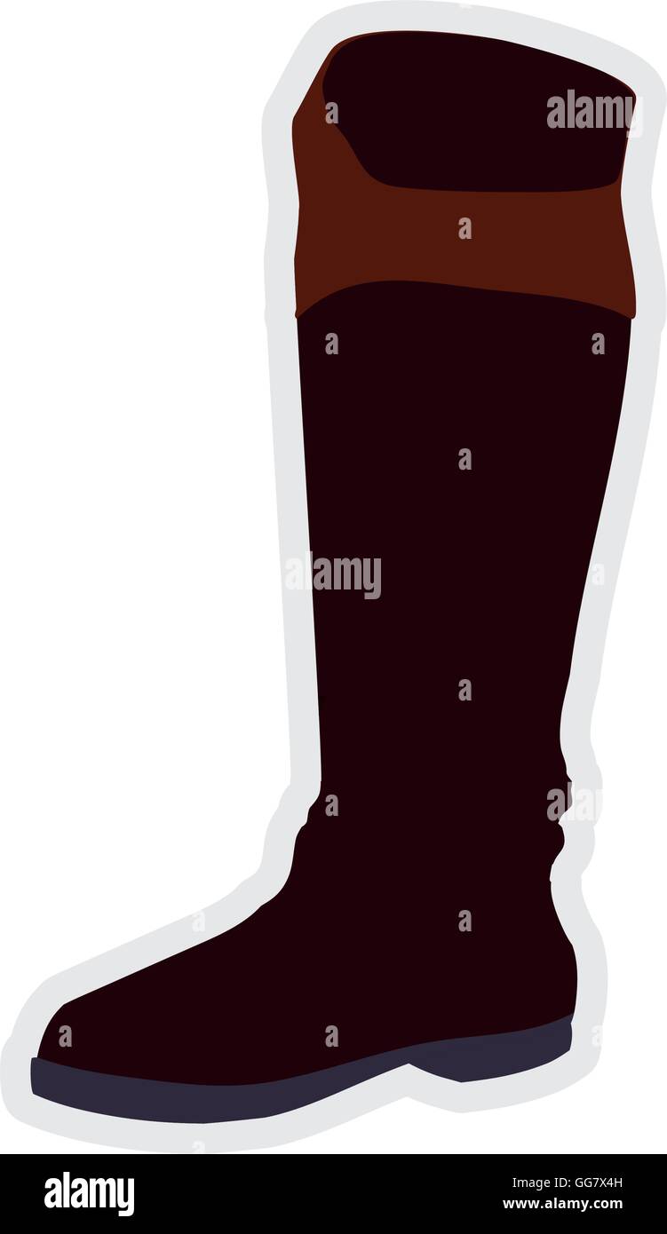 boot horse animal ridding sport hobby icon.Vector graphic Stock Vector ...