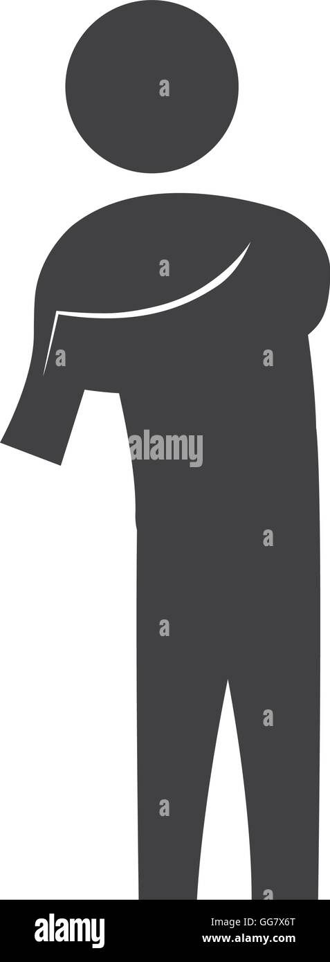 pictogram action male man silhouette icon. Vector graphic Stock Vector ...