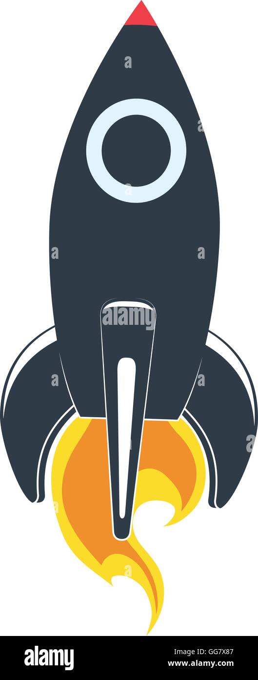 rocket spaceship science aircraft icon. Vector graphic Stock Vector ...