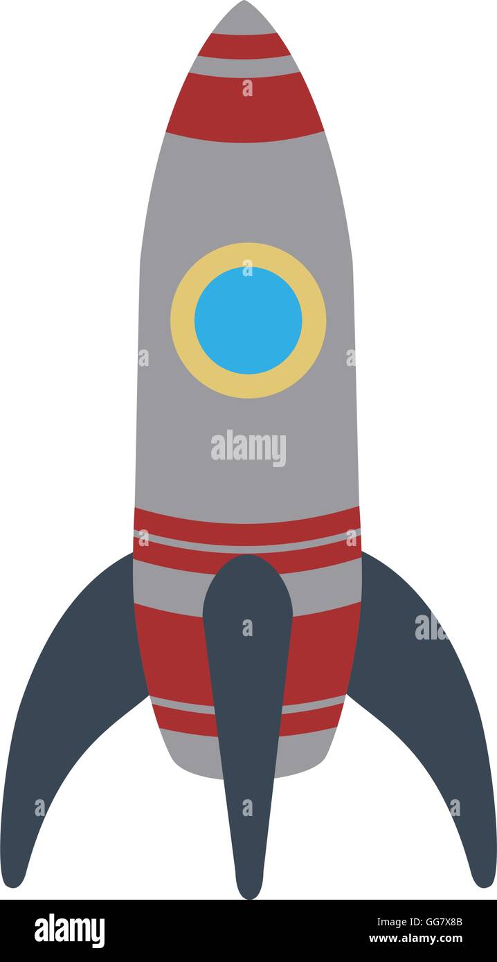 rocket spaceship science aircraft icon. Vector graphic Stock Vector ...