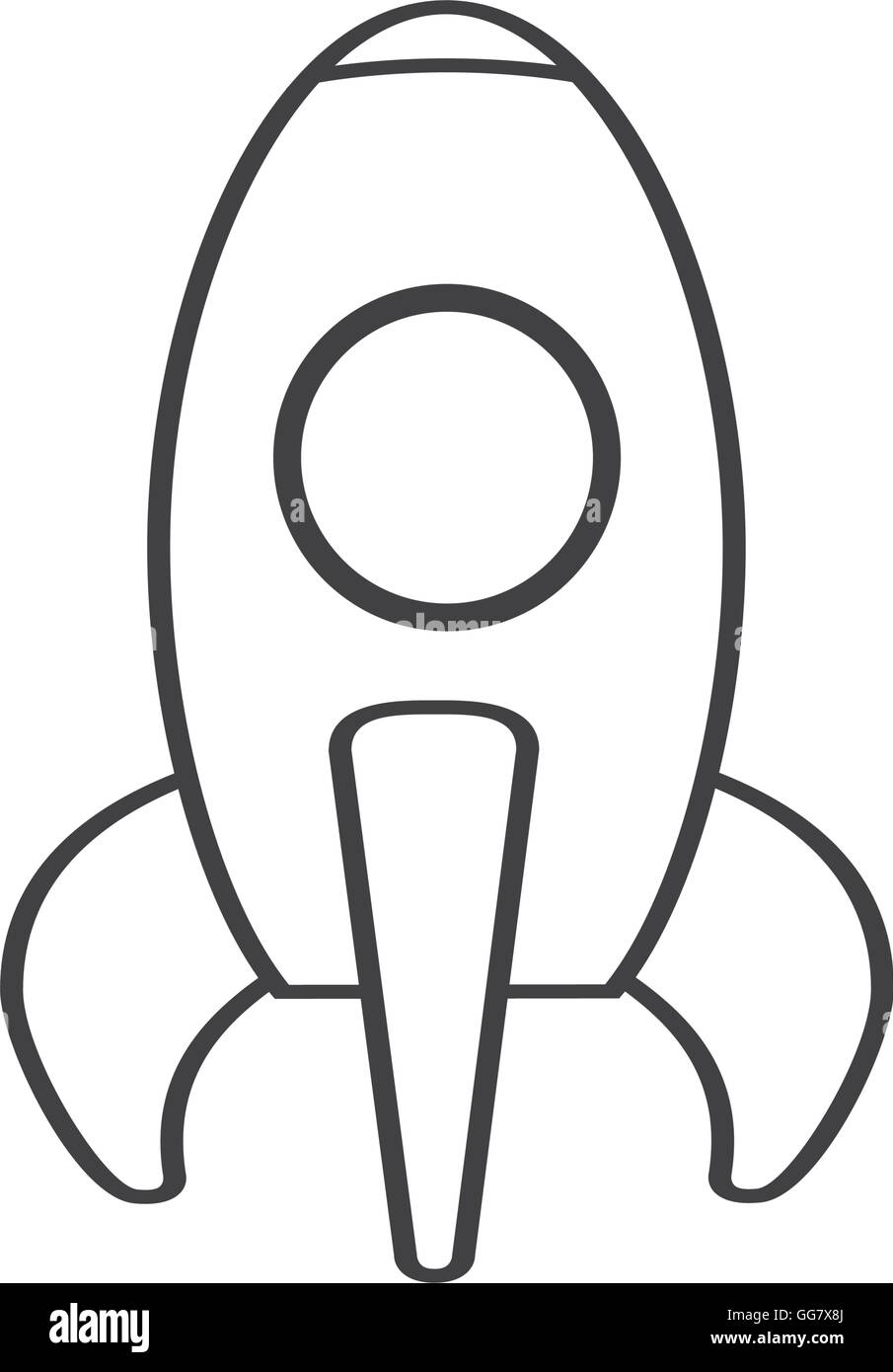 rocket spaceship science aircraft icon. Vector graphic Stock Vector ...