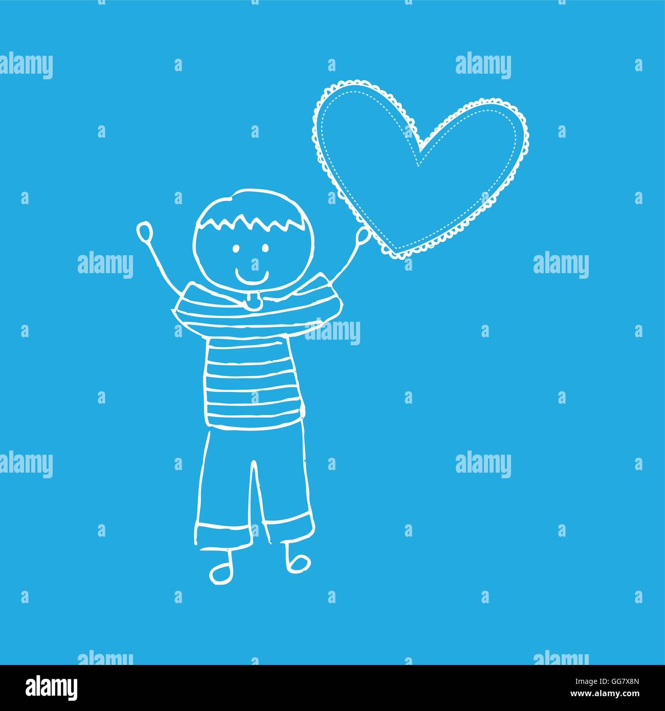 child with heart icon Stock Vector Image & Art - Alamy